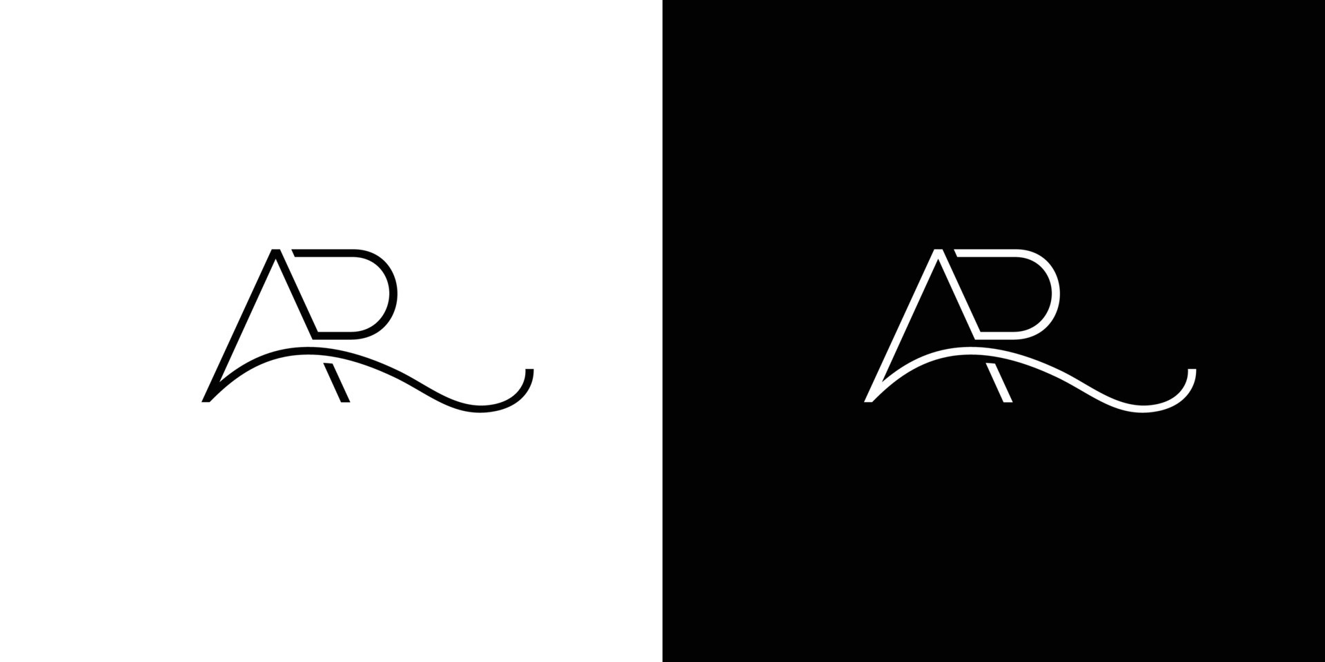 Modern and luxurious AR letter initial logo design 26125905 Vector Art at Vecteezy