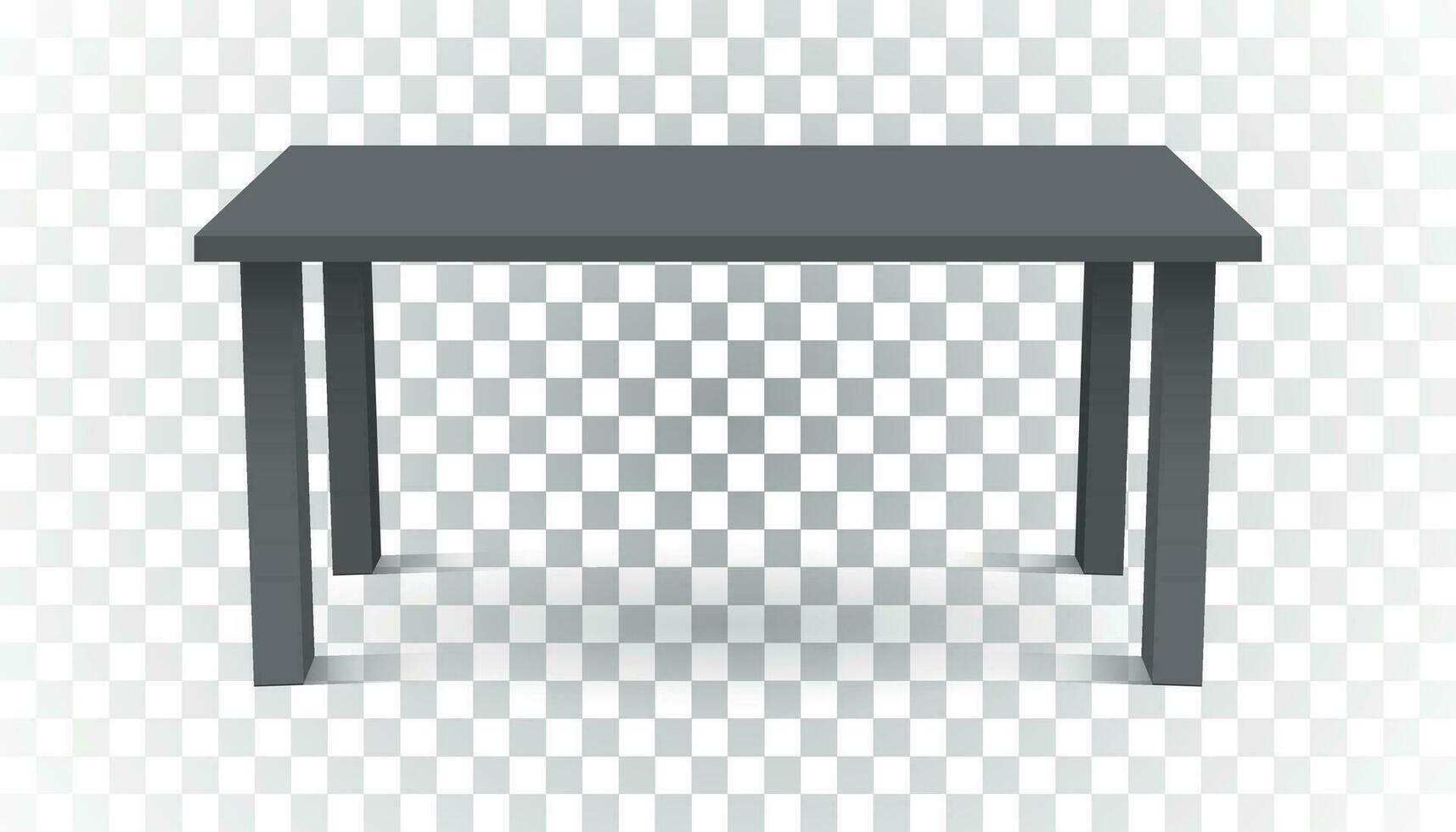 Vector 3d Table For Object Presentation Empty Dark Top Table On Isolated Background 26126498