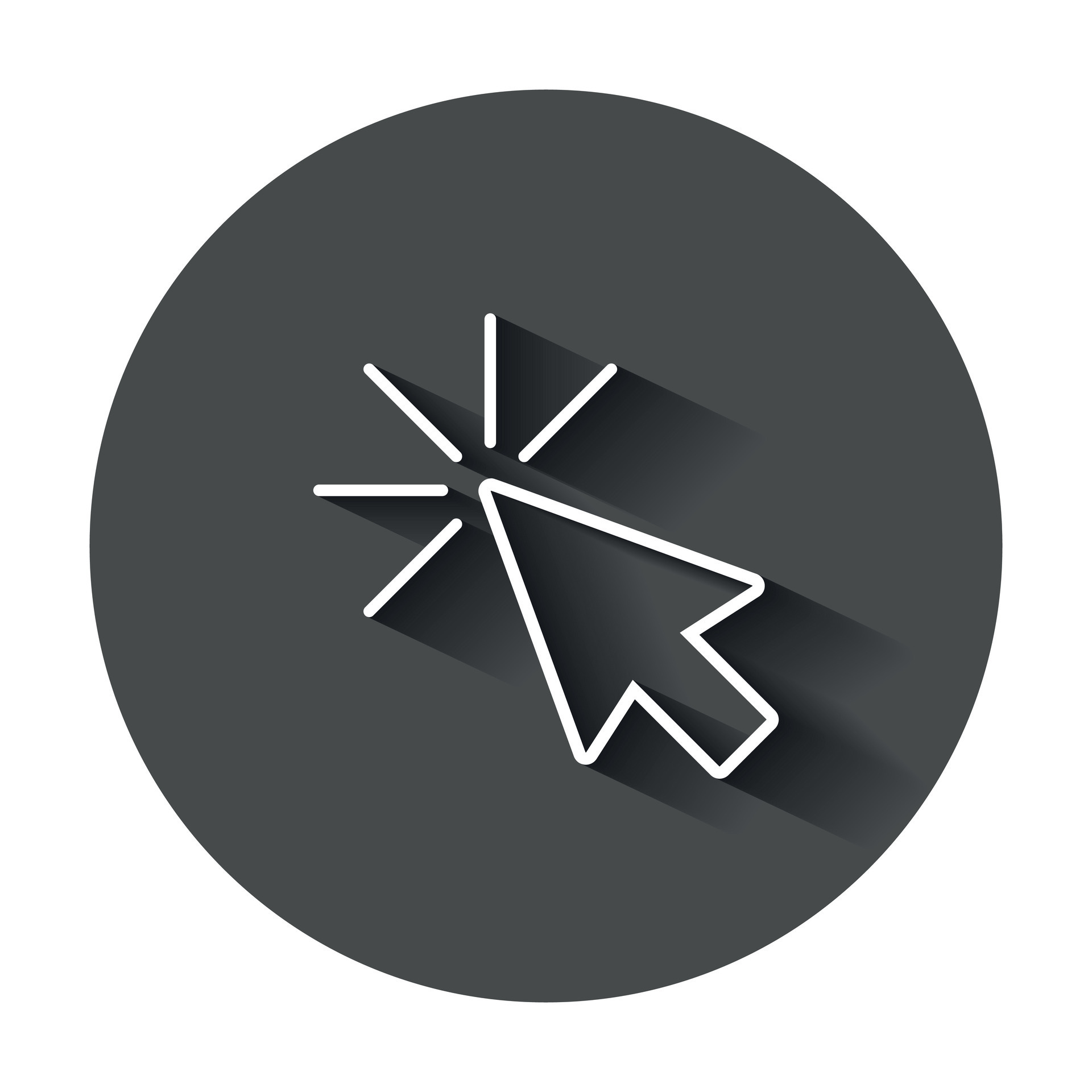 Computer Mouse Cursor Icon In Flat Style Arrow Cursor Vector