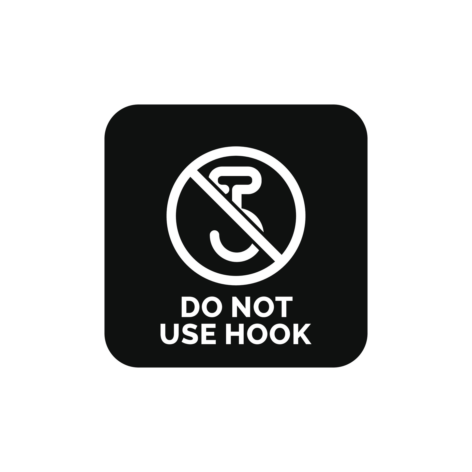 Do not use hooks packaging mark icon symbol vector 26128088 Vector Art at Vecteezy