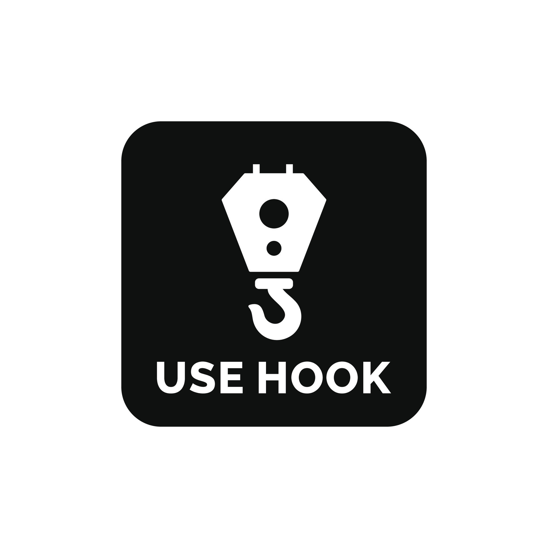 Use hooks packaging mark icon symbol vector 26128103 Vector Art at Vecteezy