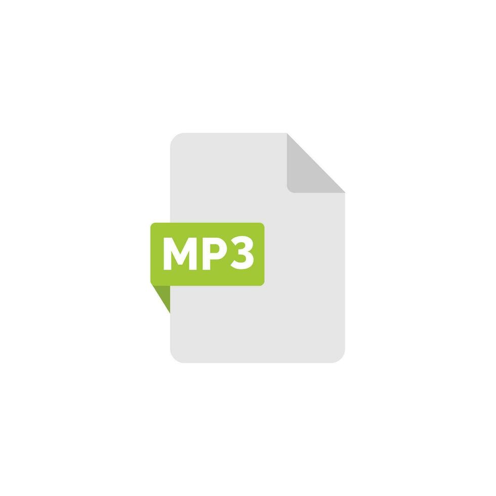 MP3 file icon isolated on white background 26128222 Vector Art at Vecteezy