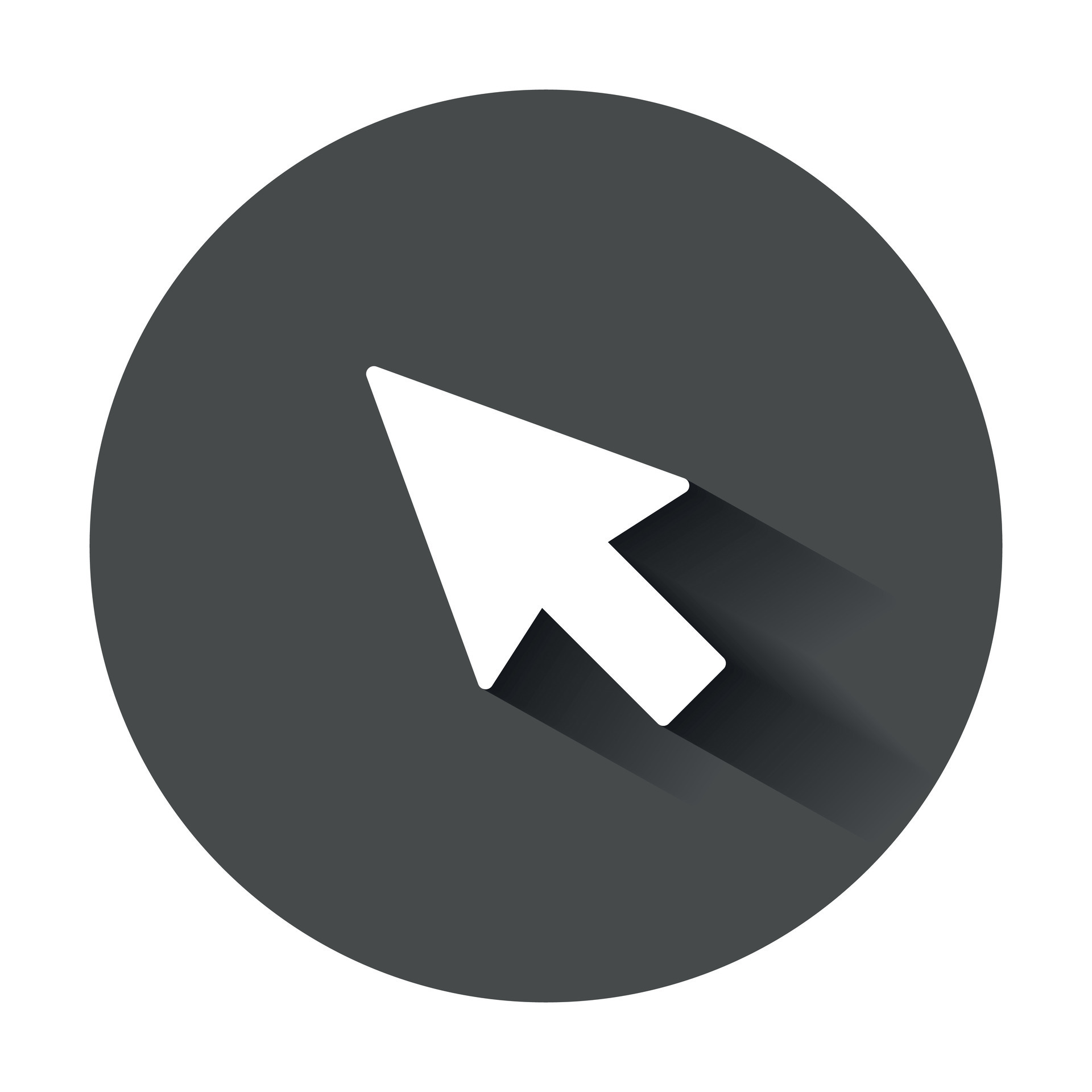 Computer Mouse Cursor Icon In Flat Style Arrow Cursor Vector
