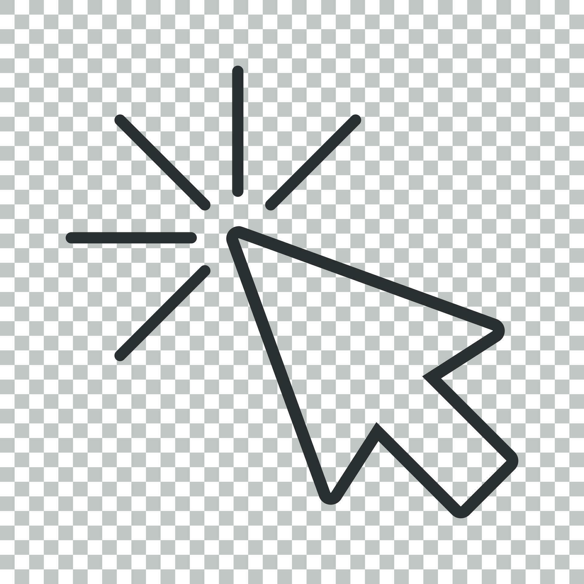 Computer Mouse Cursor Icon In Flat Style Arrow Cursor Vector