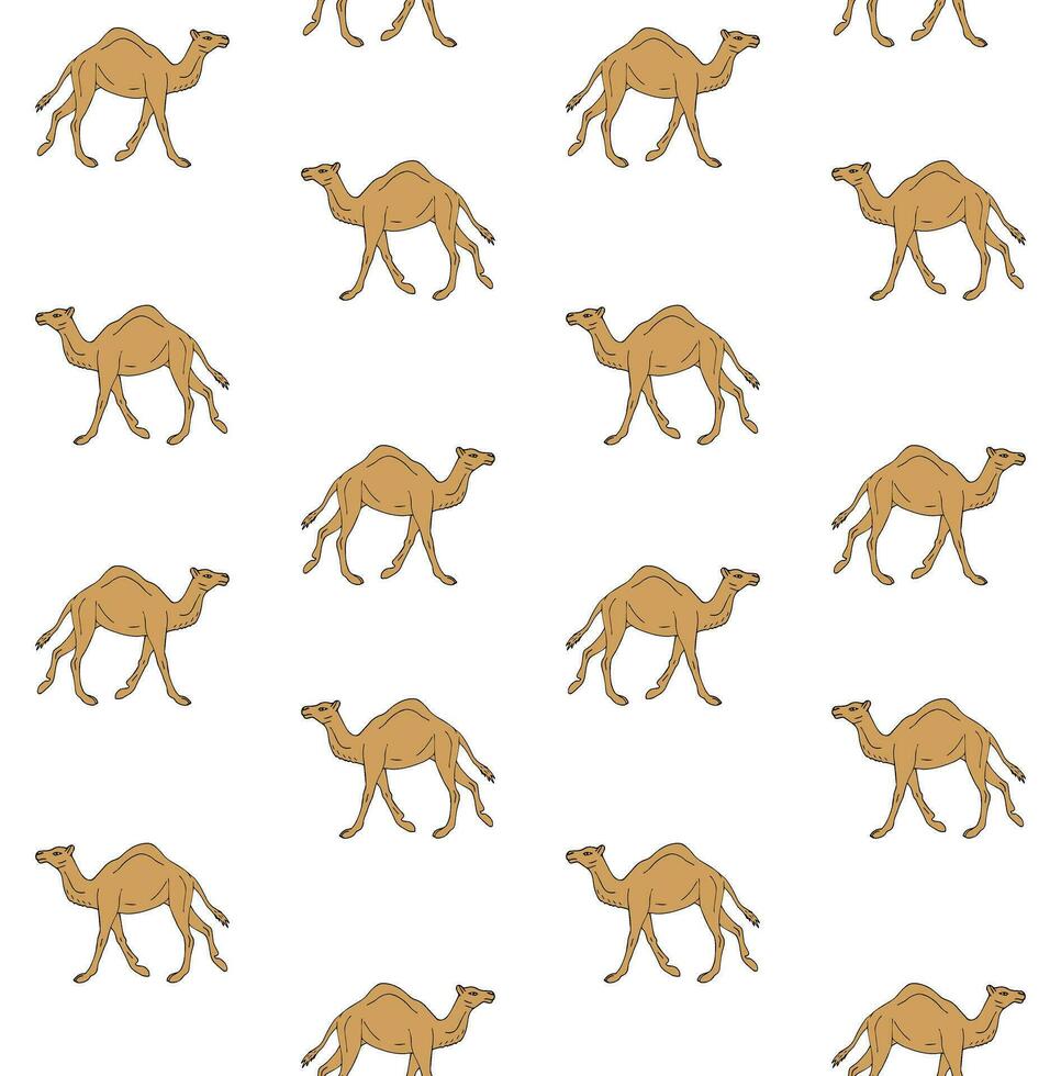Vector seamless pattern of hand drawn camel 26129036 Vector Art at Vecteezy