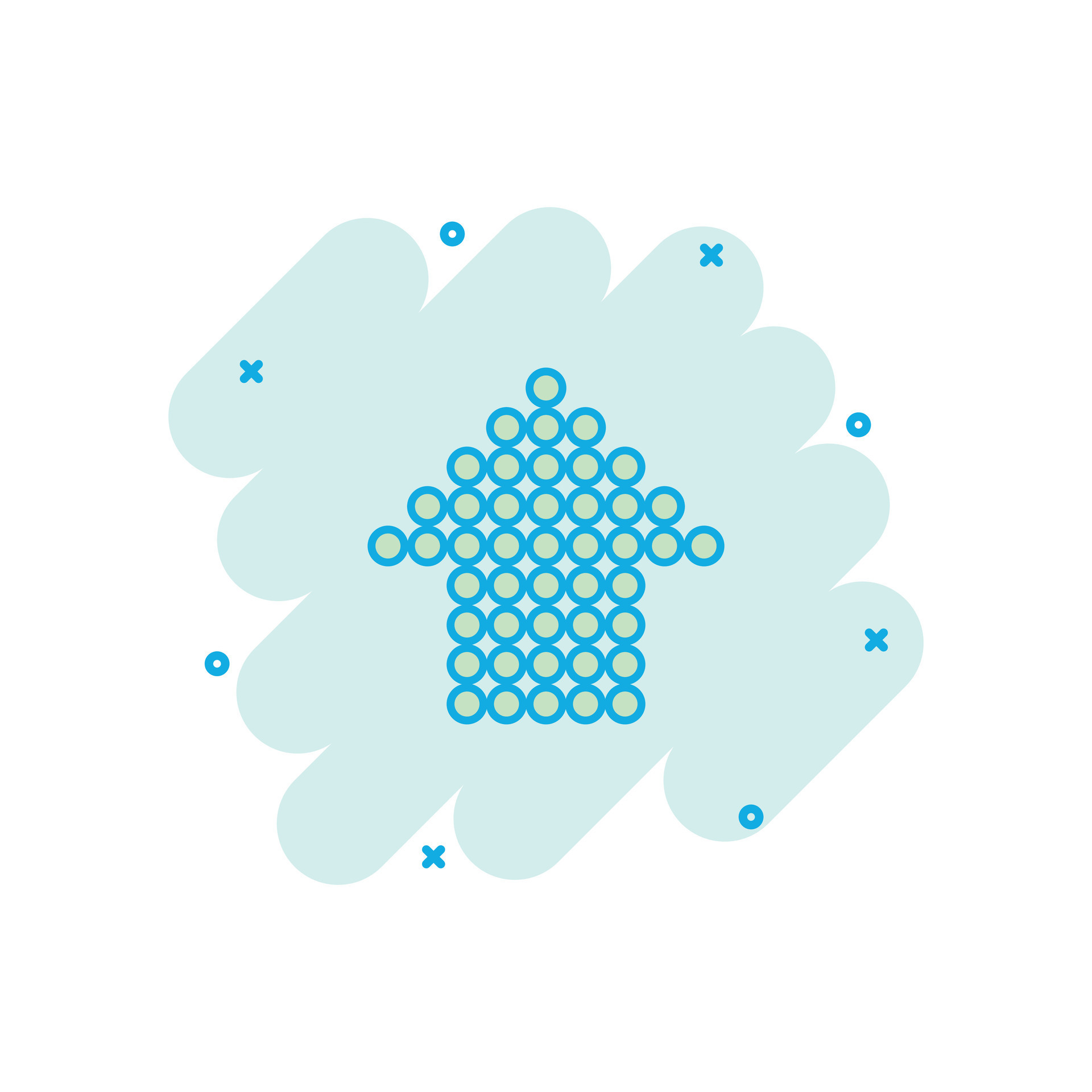 Vector Cartoon Dotted Arrow Icon In Comic Style Dot Arrow Sign Illustration Pictogram Cursor