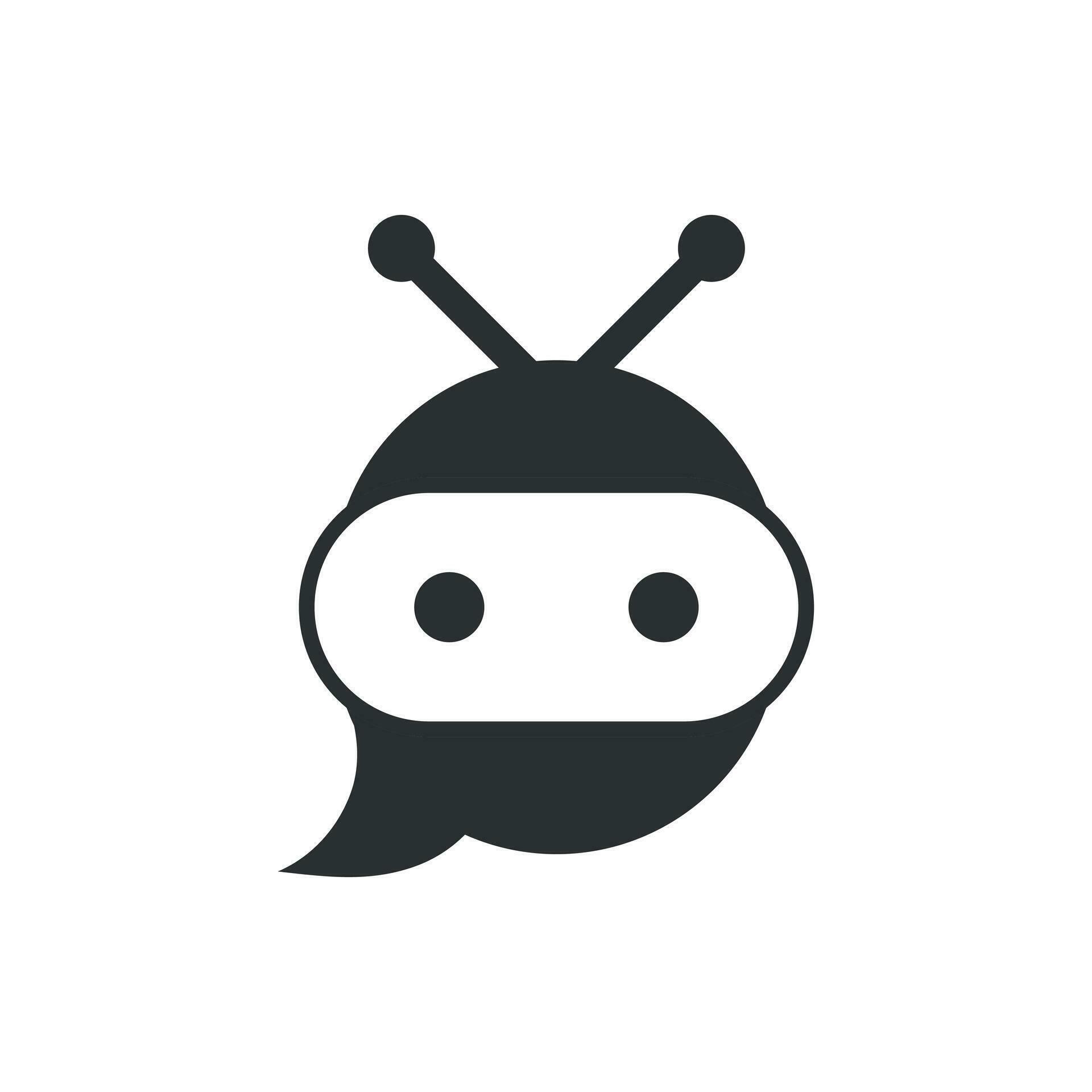 Cute Robot Chatbot Icon In Flat Style Bot Operator Vector Illustration