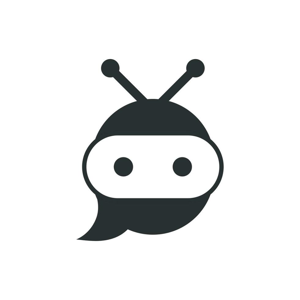 Cute robot chatbot icon in flat style. Bot operator vector illustration ...