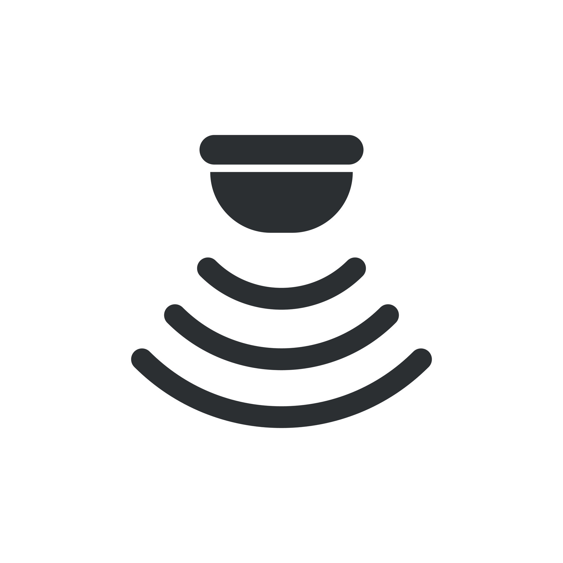 Motion sensor icon in flat style. Sensor waves vector illustration on ... Motion sensor icon in flat style. Sensor waves vector illustration on ...
