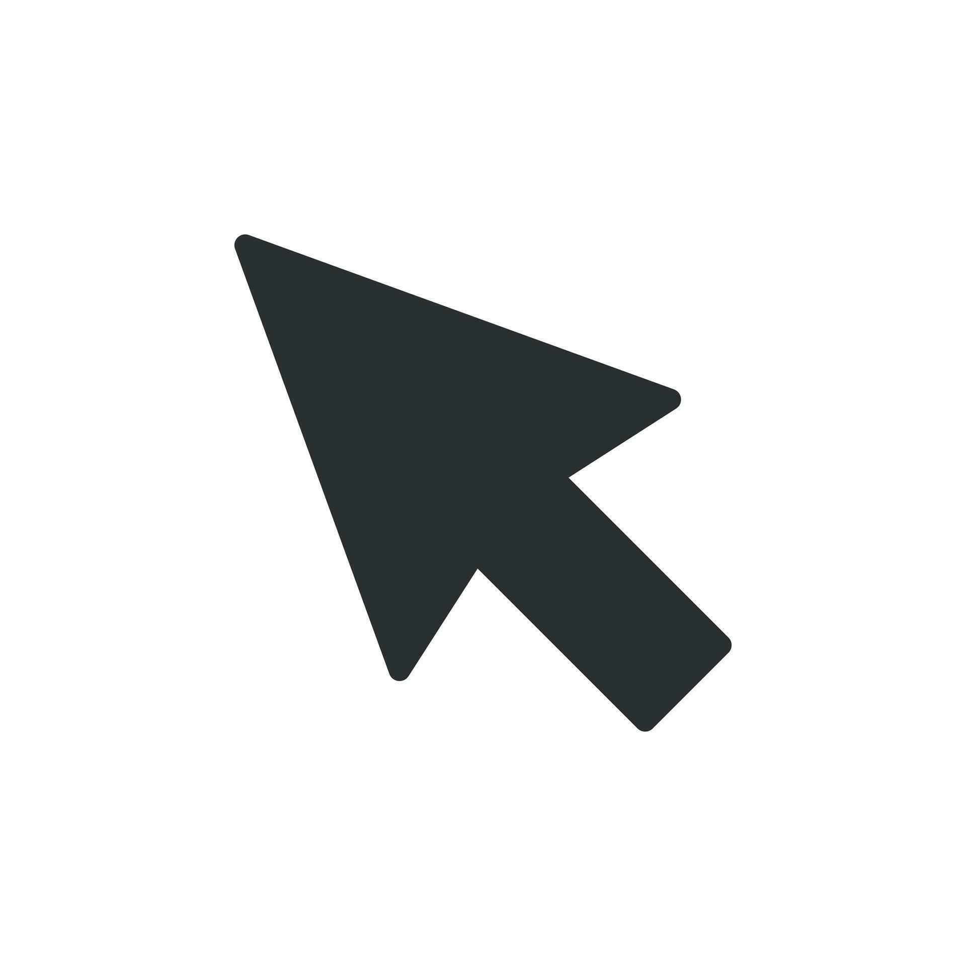 Computer Mouse Cursor Icon In Flat Style Arrow Cursor Vector