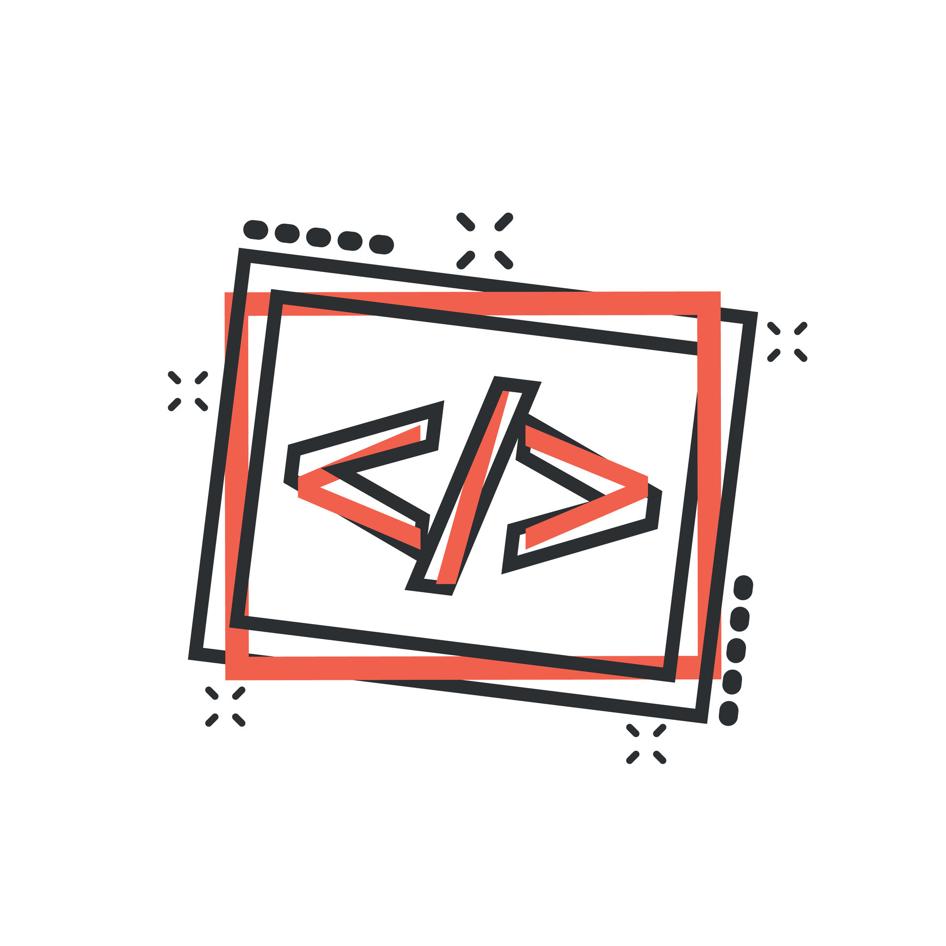 Vector Cartoon Open Source Icon In Comic Style Api Programming Concept Illustration Pictogram