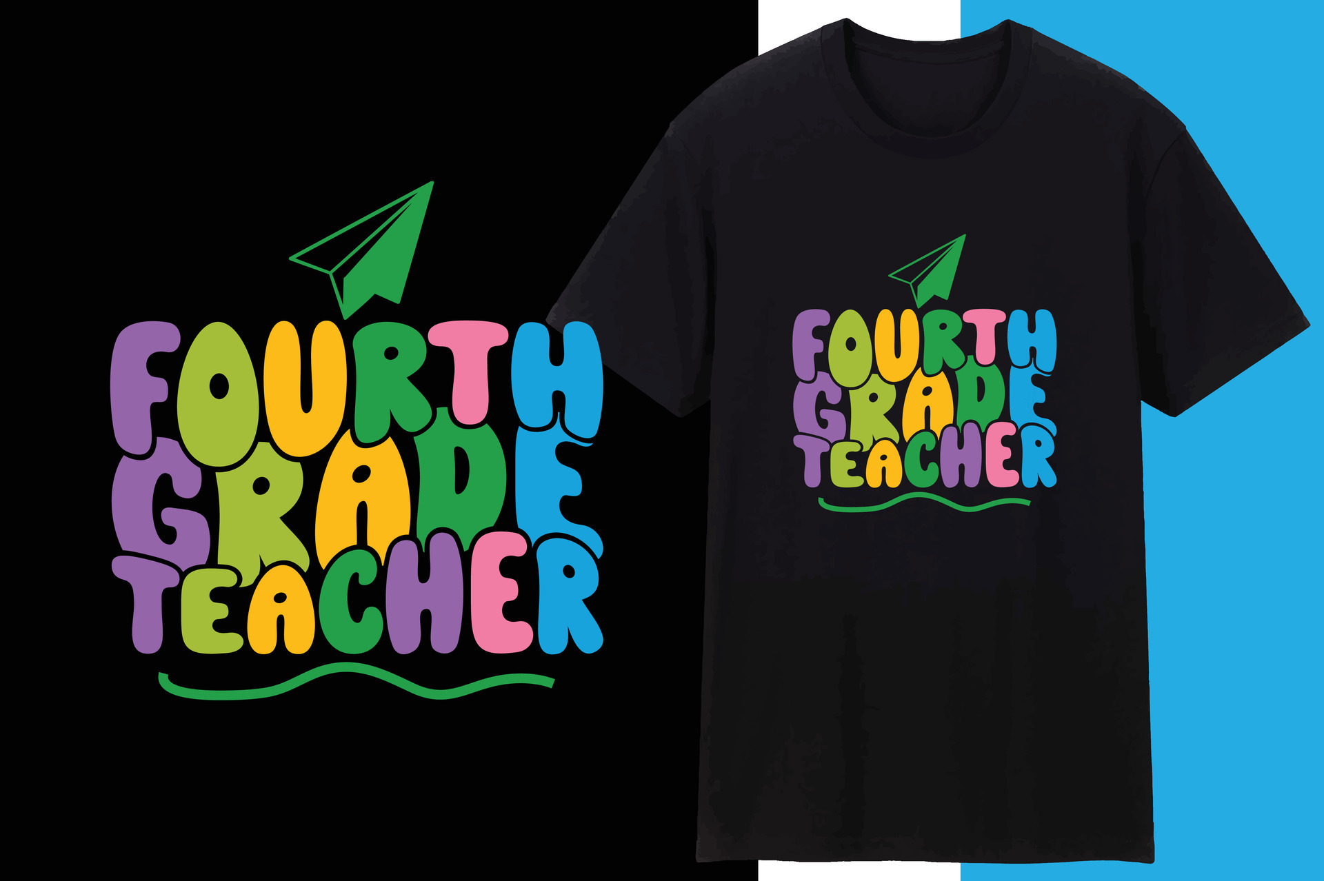 Fourth grade stud - 100 Days Of School. Typography Lettering T shirt ...