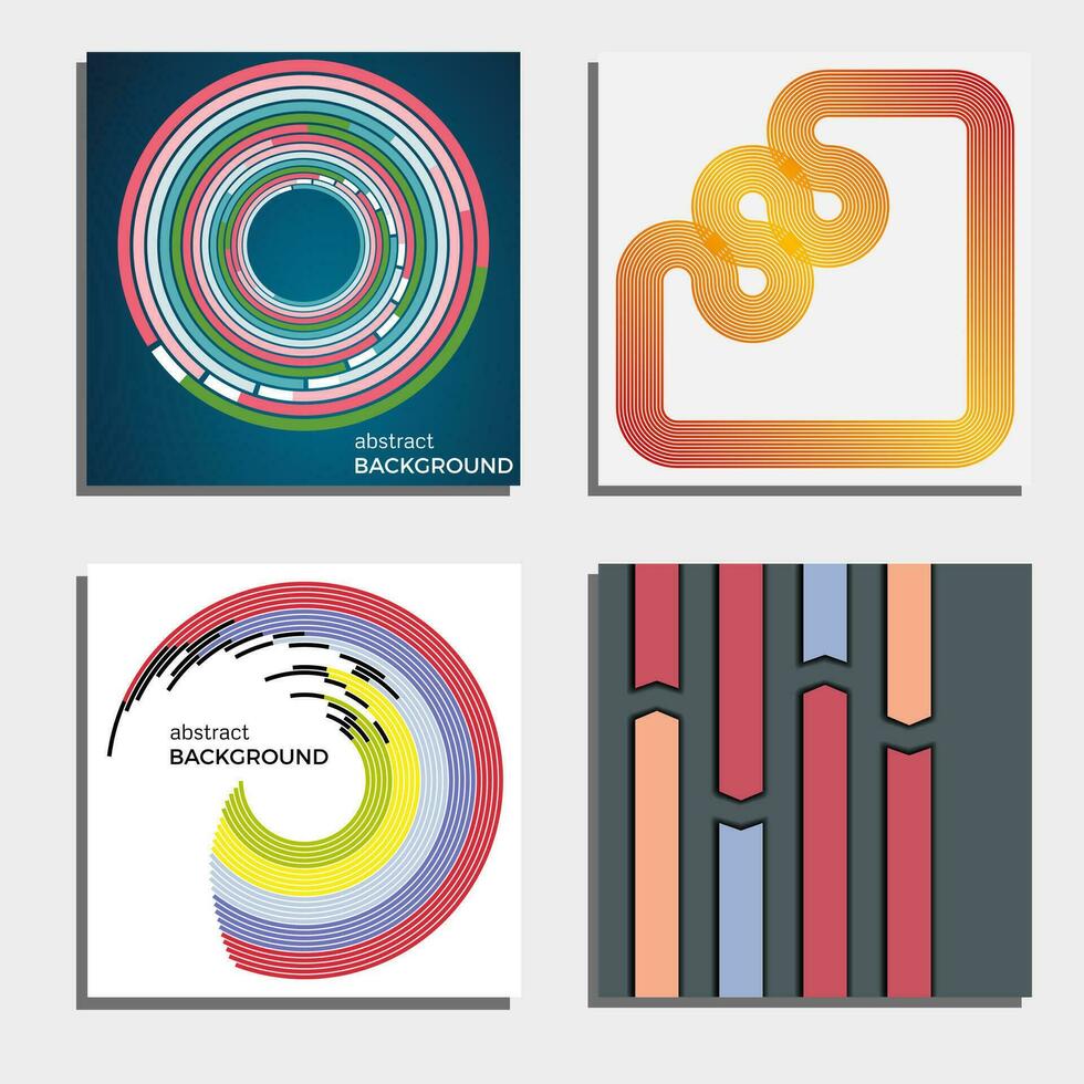 Set of four beautiful abstract backgrounds. Vector illustration ...