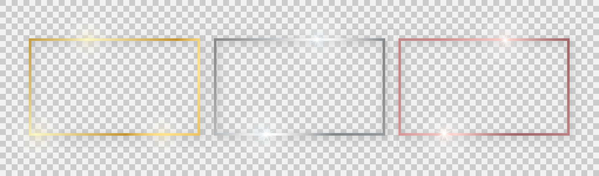 Rectangular shiny frames with glowing effects 26132694 Vector Art at ...