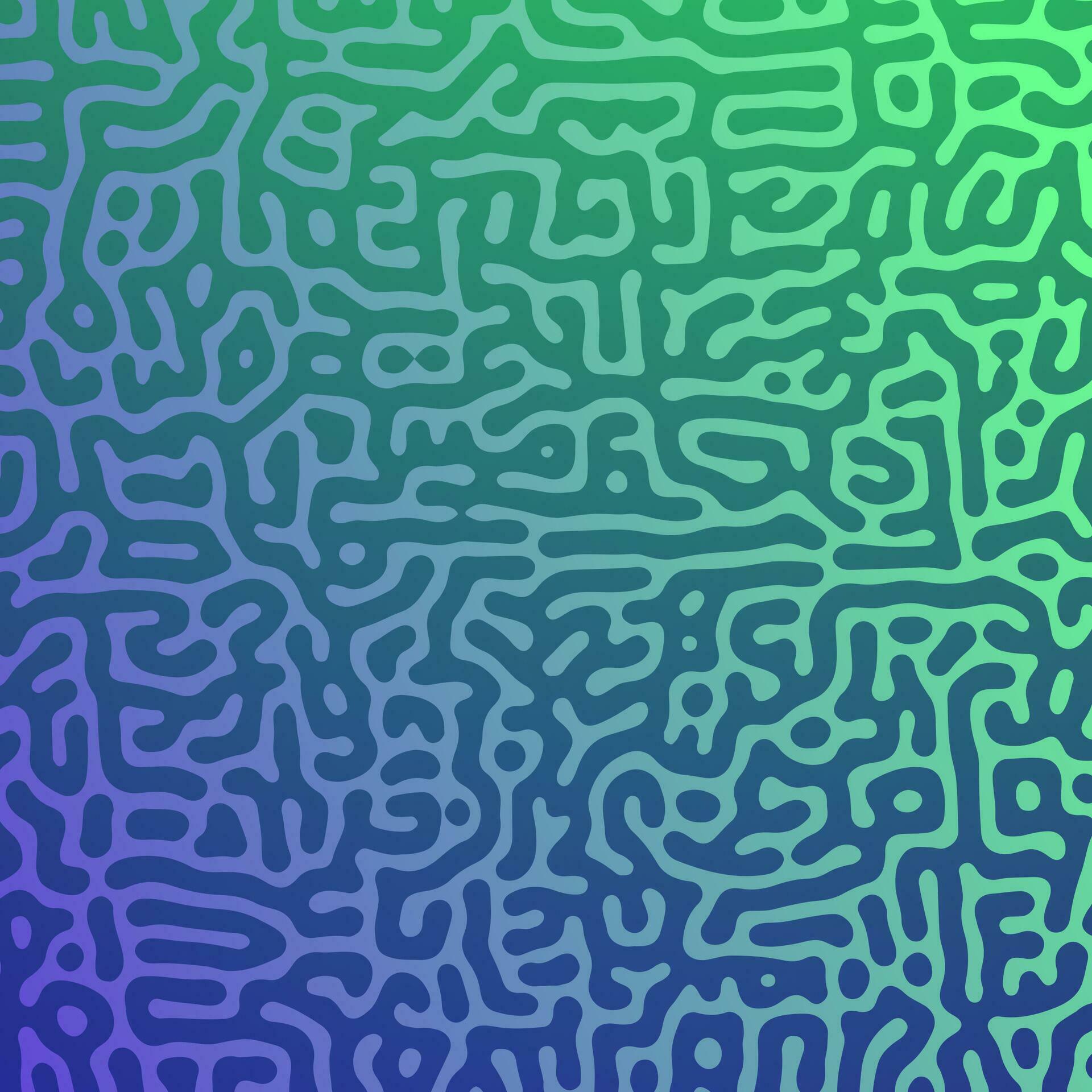 Green Turing Reaction Gradient Background Abstract Diffusion Pattern