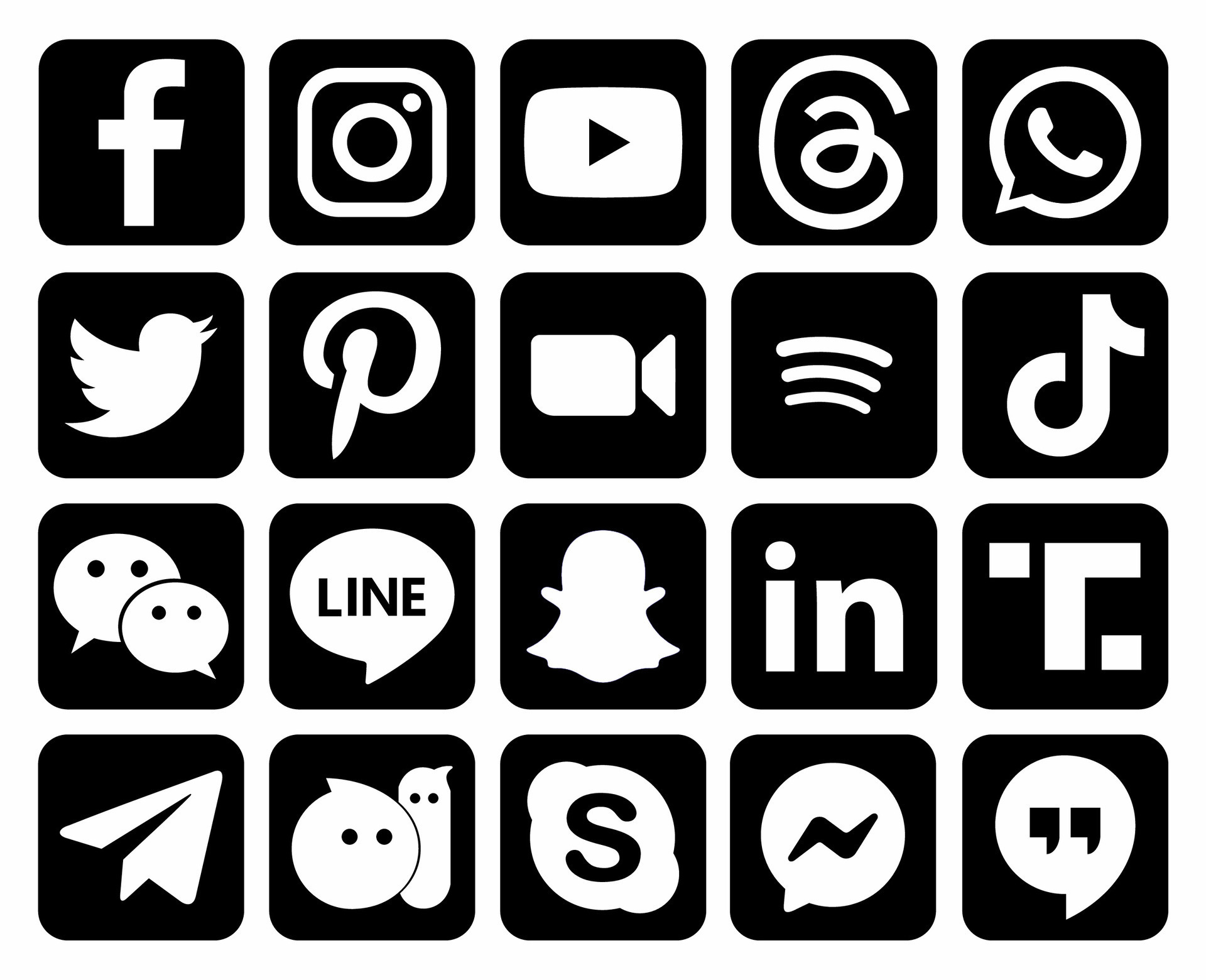 Collection of NEW popular social media icon. Facebook, Instagram ... Collection of NEW popular social media icon. Facebook, Instagram ...
