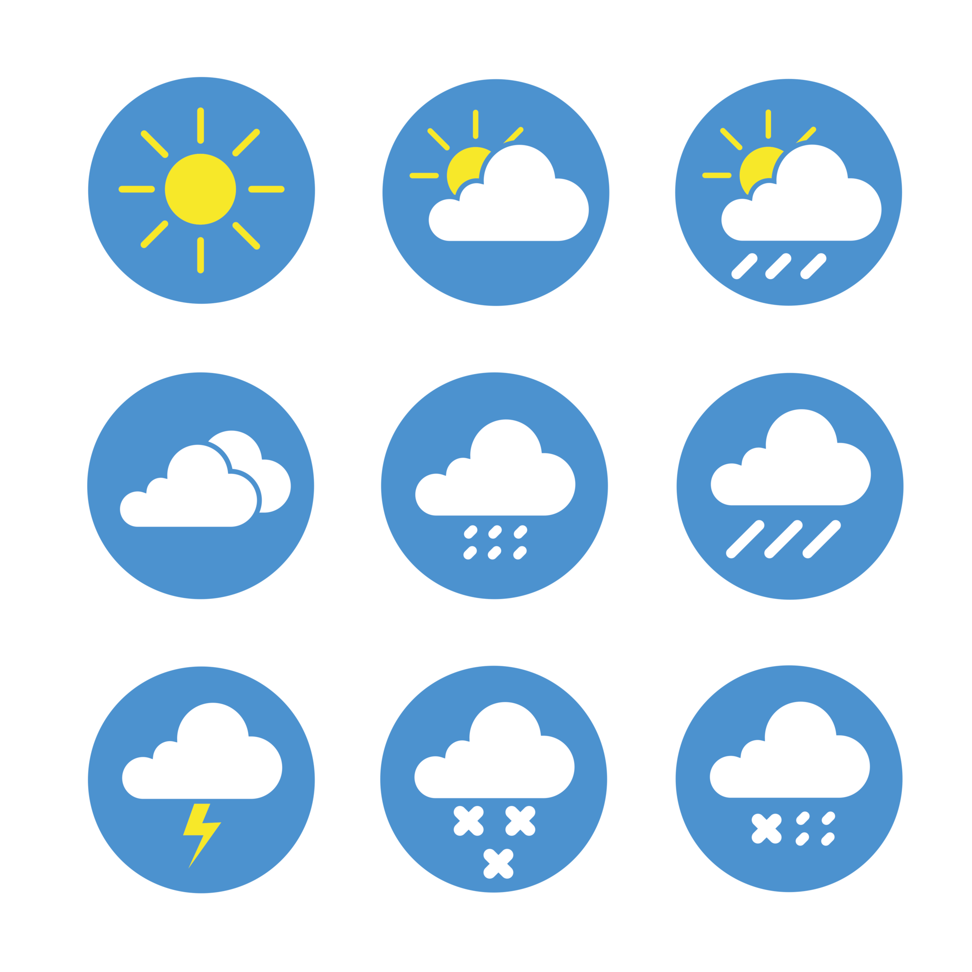 Modern weather icons set. 26136269 PNG Modern weather icons set. 26136269 PNG