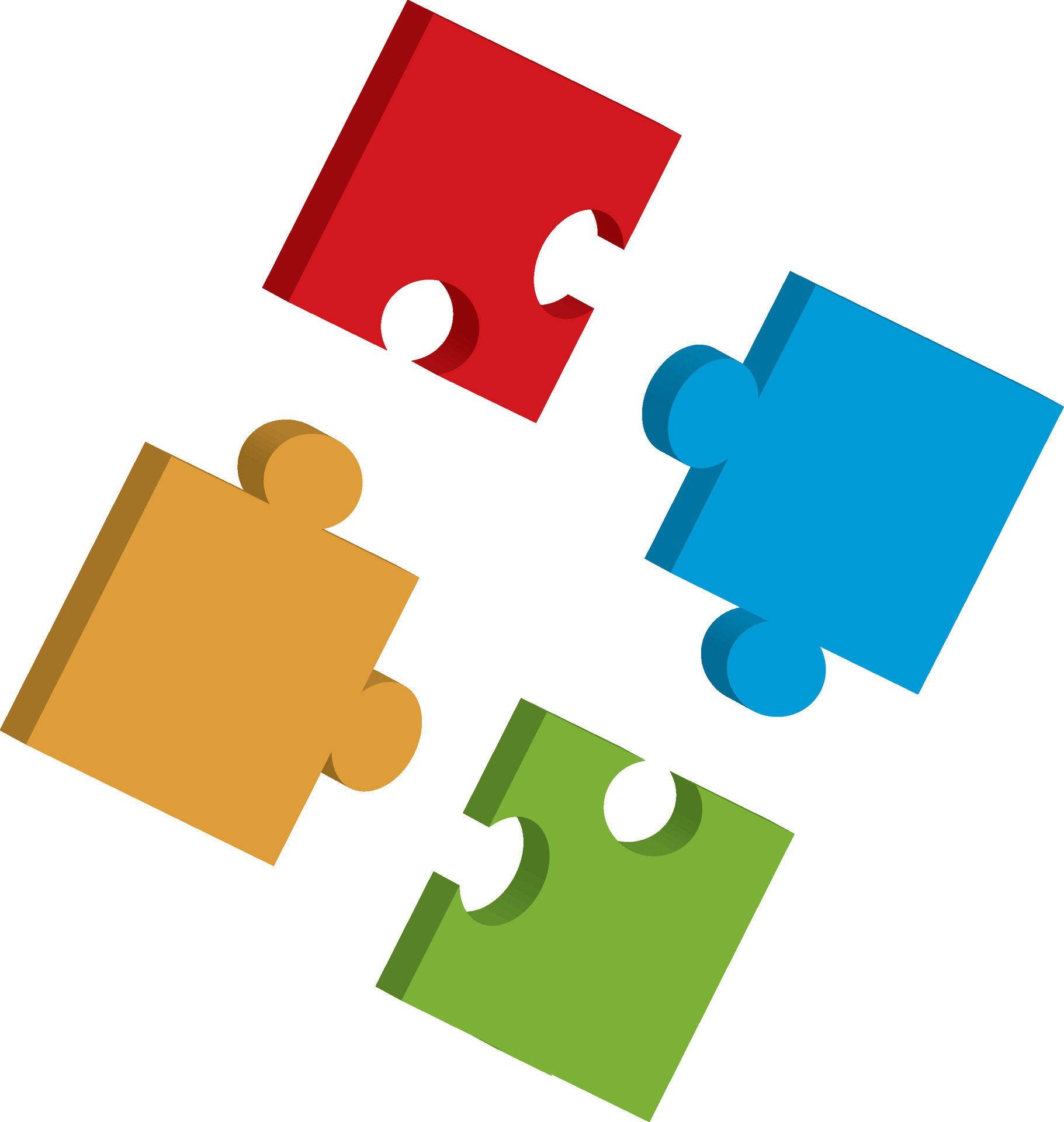 Jigsaw Puzzle Tiling Puzzle Puzzles Parts Isolated 3d Object On A