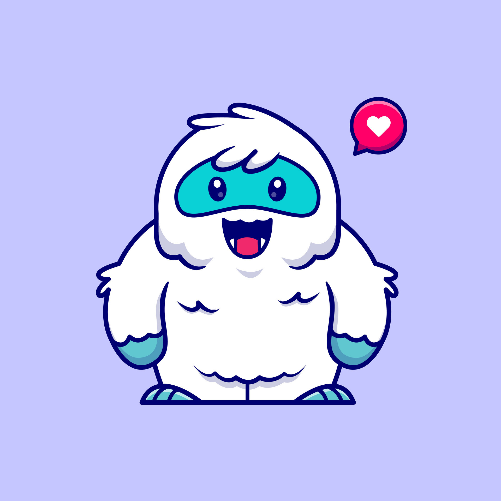 Cute Yeti Cartoon Vector Icon Illustration. Animal Nature Icon Concept ... Cute Yeti Cartoon Vector Icon Illustration. Animal Nature Icon Concept ...