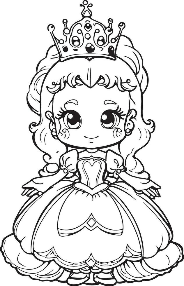 Princess Dreams Clean Coloring Book Page For Creativity Fun Filled