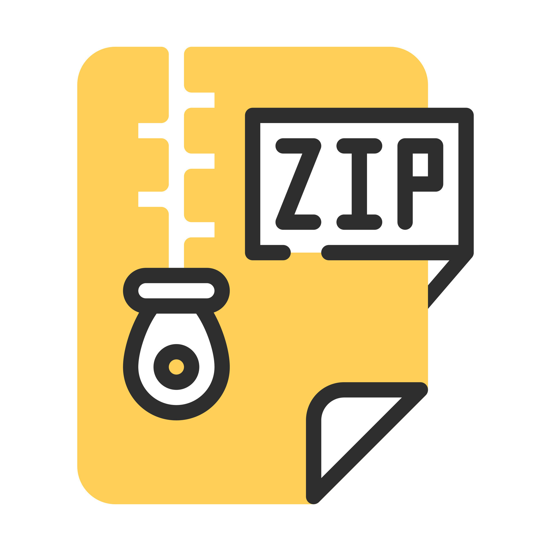 zip file flat icon 26137387 Vector Art at Vecteezy