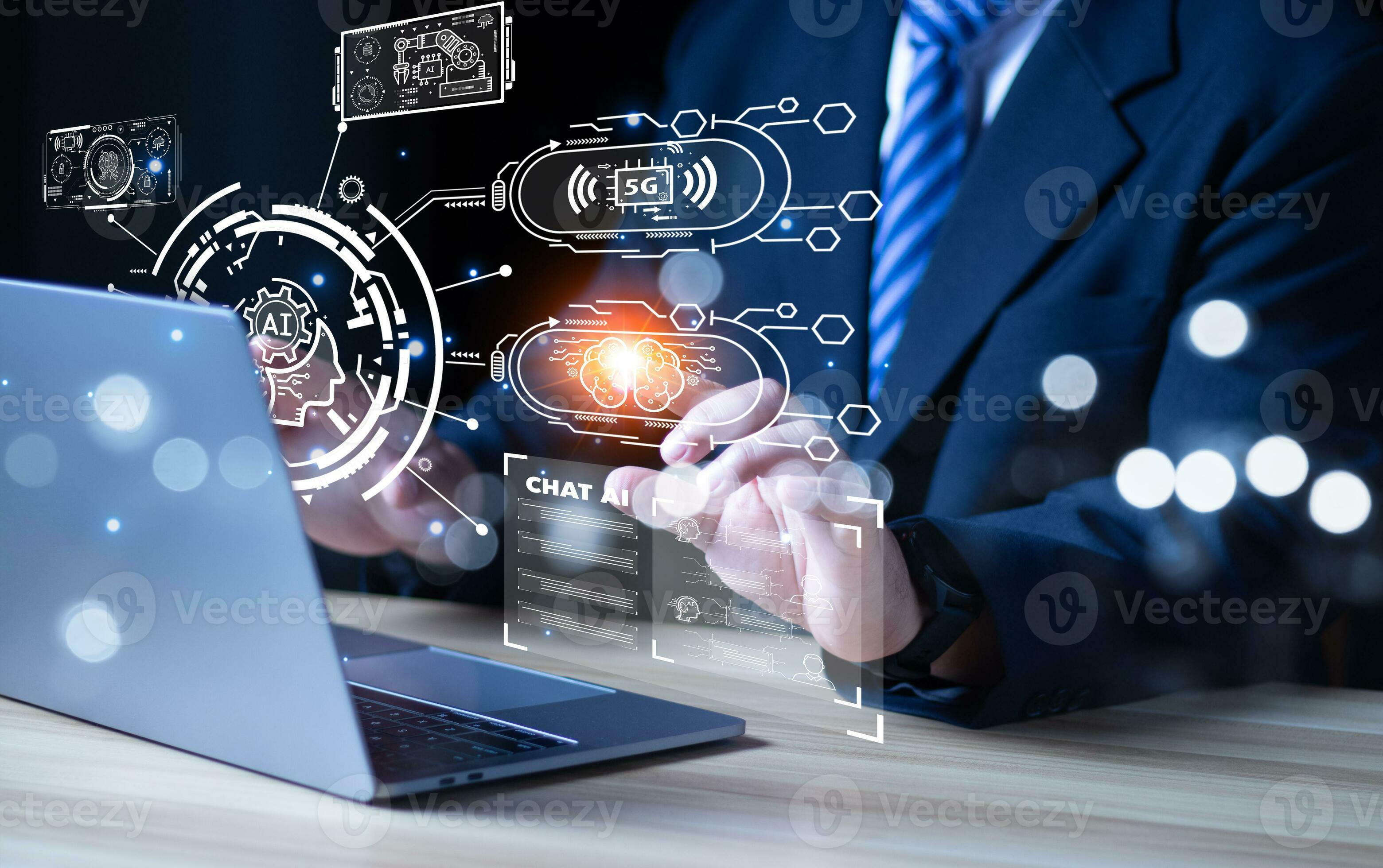 man hand working with modern laptop computer in modern office with ...