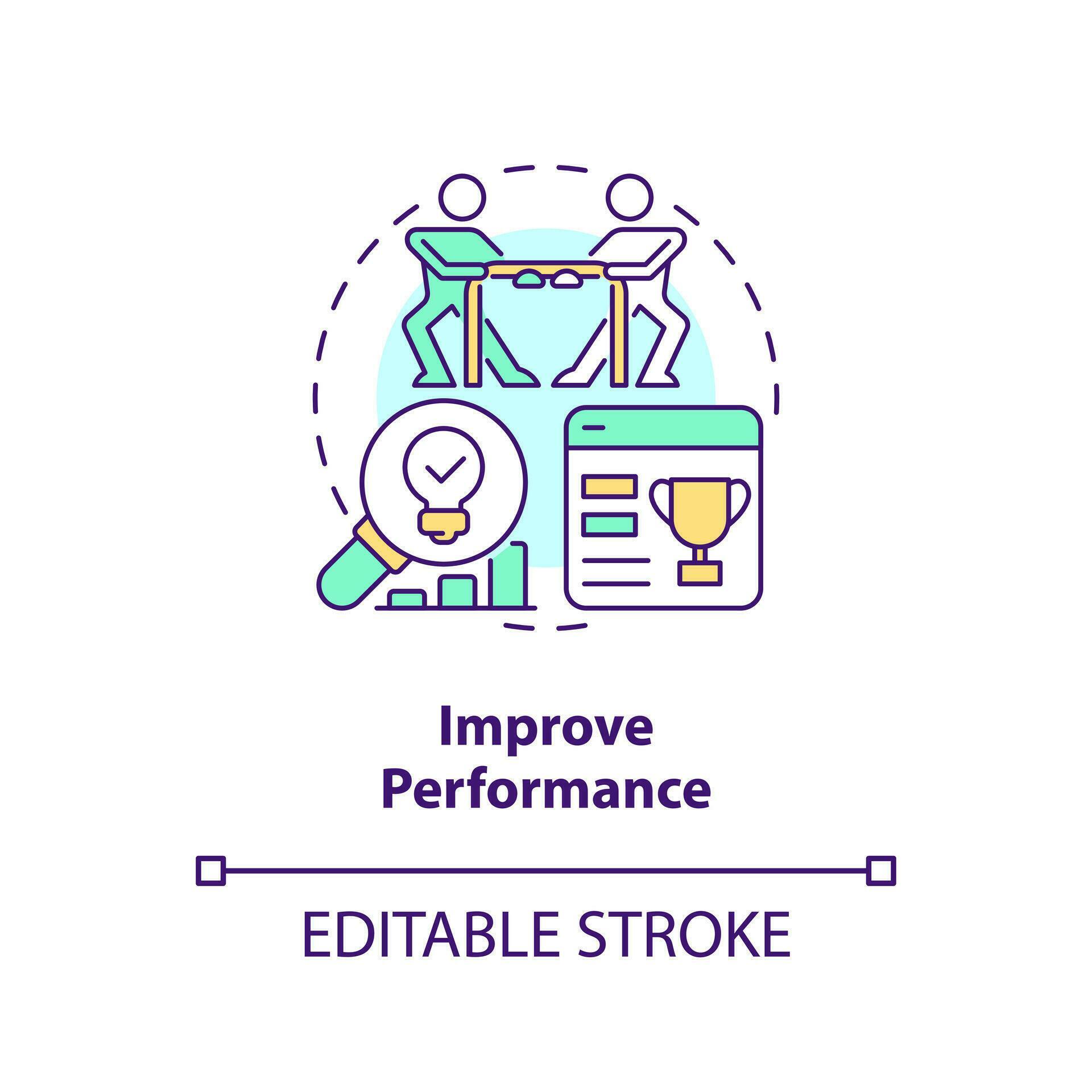 Improve performance concept icon. Create competitions. Gamification in ...