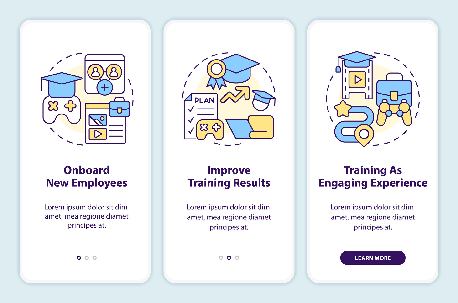 Gamification in corporate training onboarding mobile app screen ... Gamification in corporate training onboarding mobile app screen ...