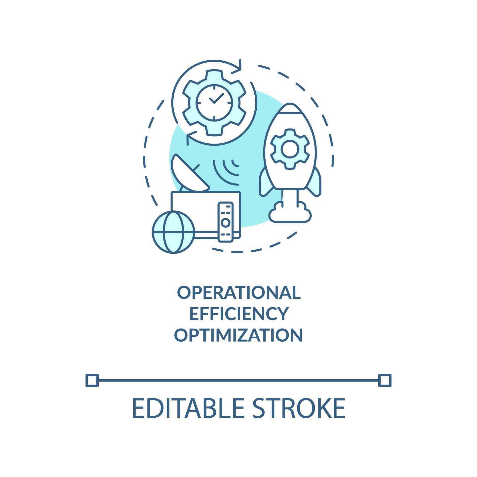Operational Efficiency Optimization Turquoise Concept Icon Improve Telecom Speed Abstract Idea