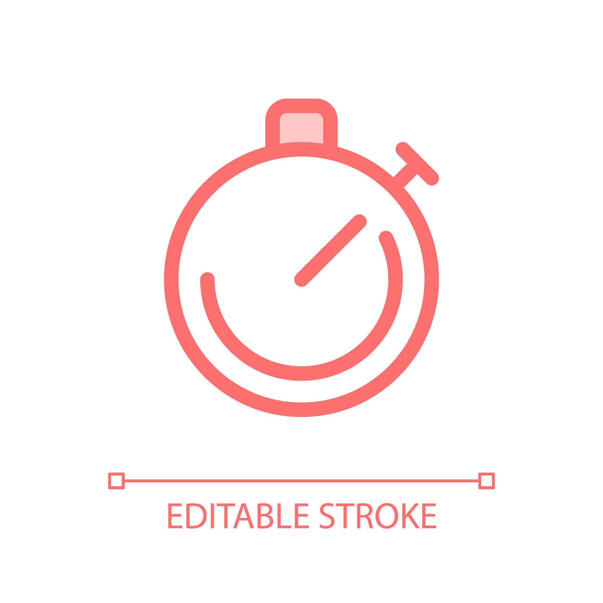 Stopwatch tool pixel perfect glassmorphism ui icon. Control device ...