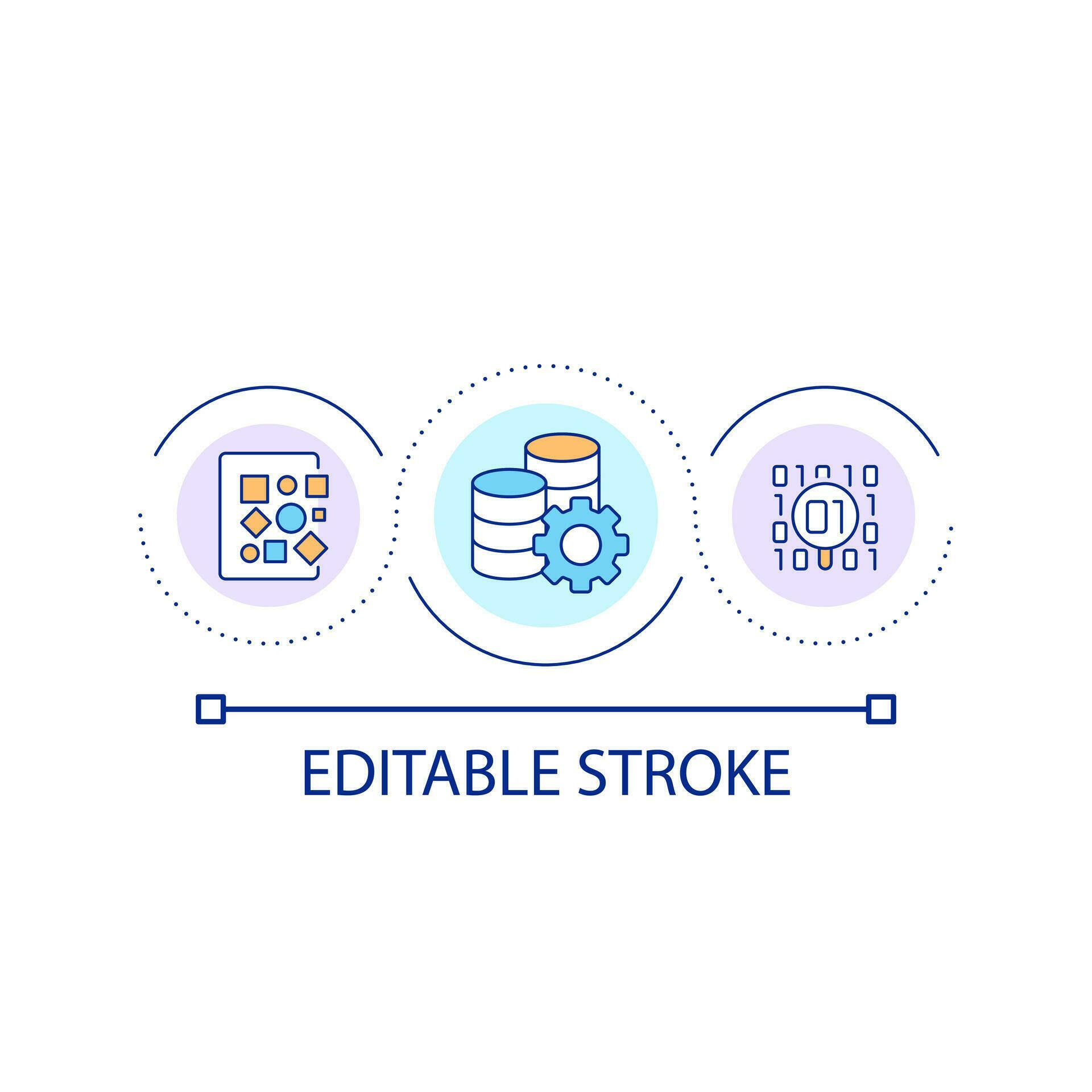 Database management system loop concept icon. Programming code ...