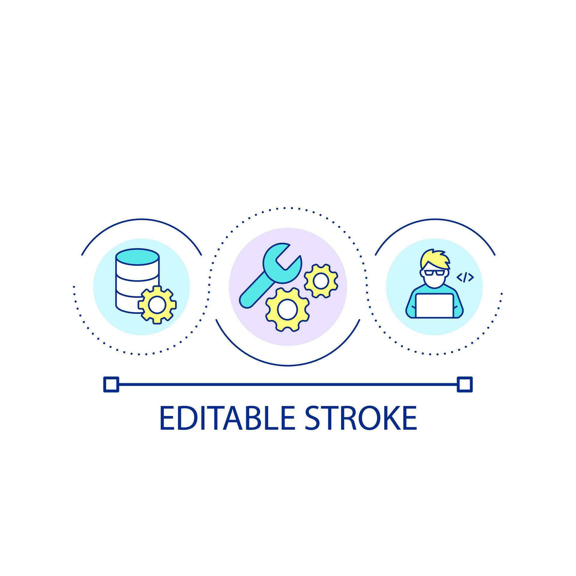 Database optimization loop concept icon. Server analyst. Digital ...