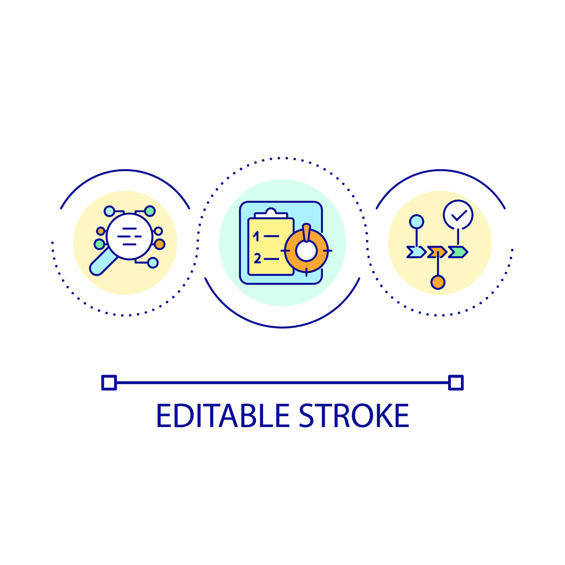 Workflow management loop concept icon. Strategic planning process ...