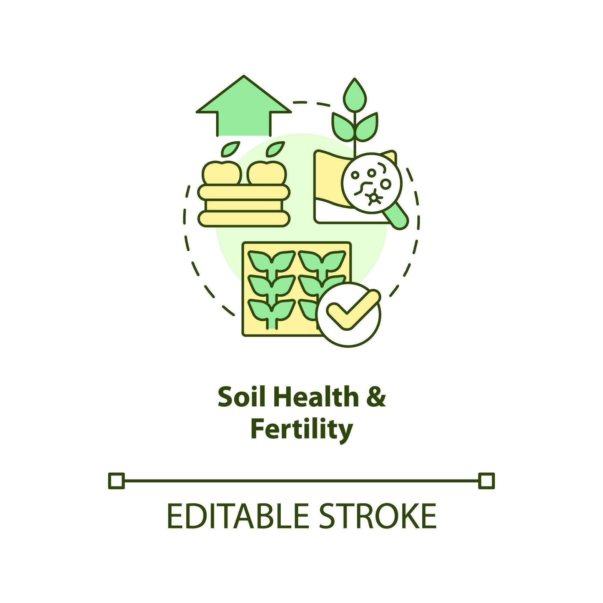 Soil health and fertility concept icon. Regenerative agriculture ... Soil health and fertility concept icon. Regenerative agriculture ...