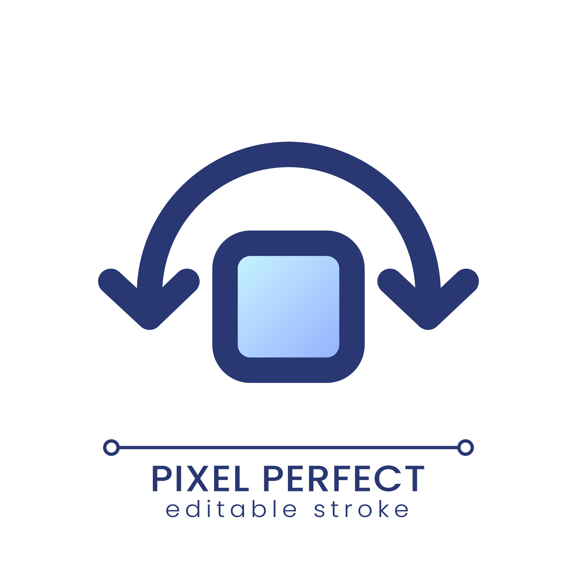 Wobble animation pixel perfect gradient fill ui icon. Camera shake. Post-production feature ...