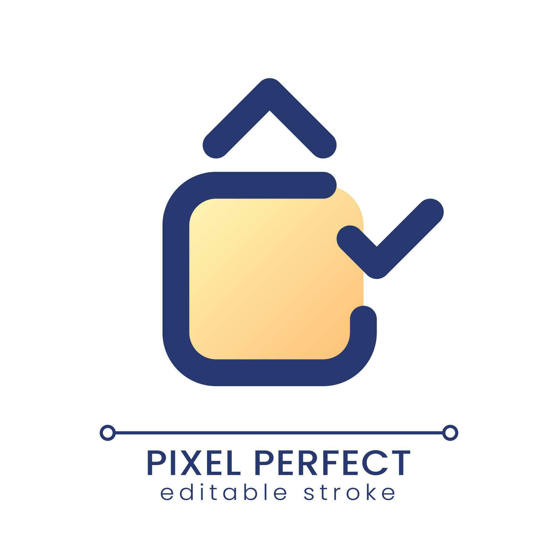 Jump animation applying pixel perfect gradient fill ui icon. Add video effect. Accept footage ...