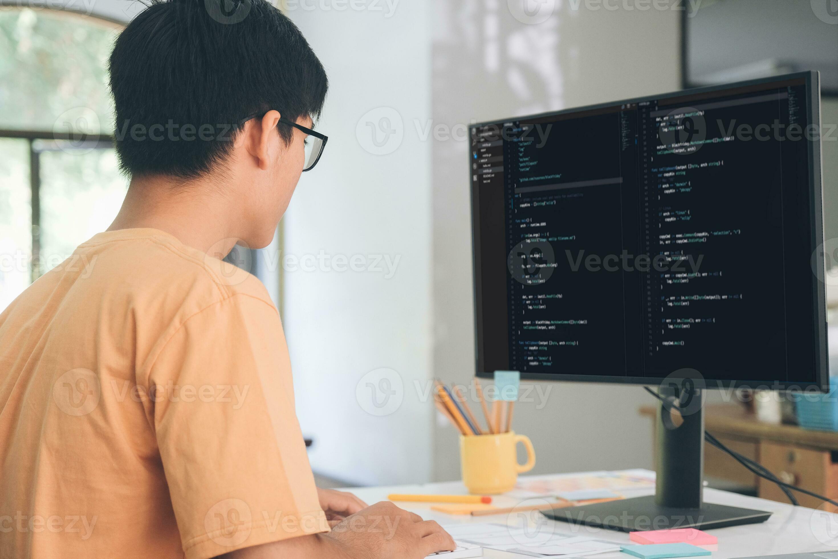 Programmers and developer teams are coding and developing software 26146409 Stock Photo at Vecteezy