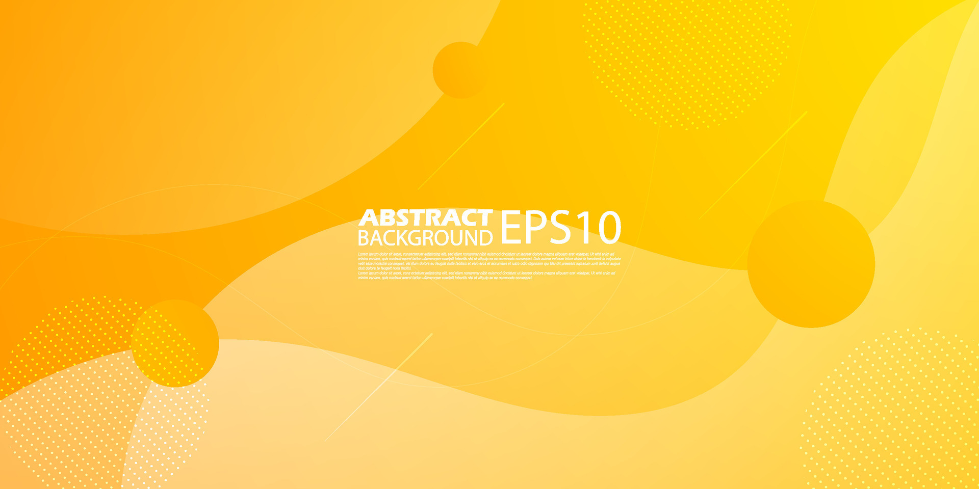 Bright yellow gradient wave illustration background. Minimal dynamic ...