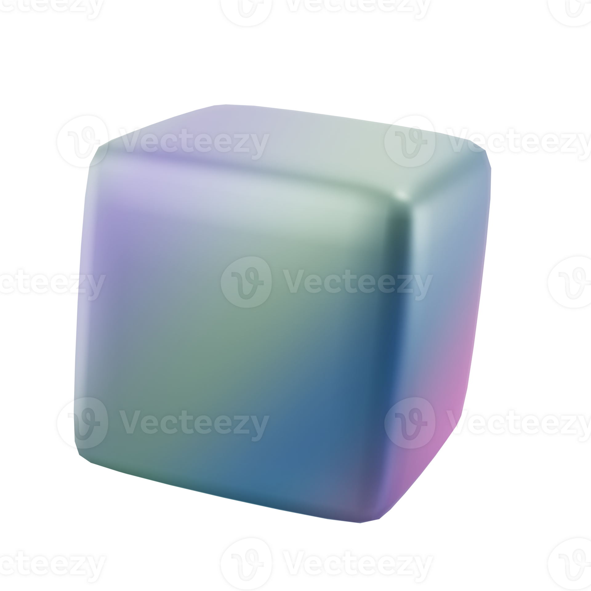 3d block object metal cube abstract geometric shape. Realistic glossy gradient luxury template ...