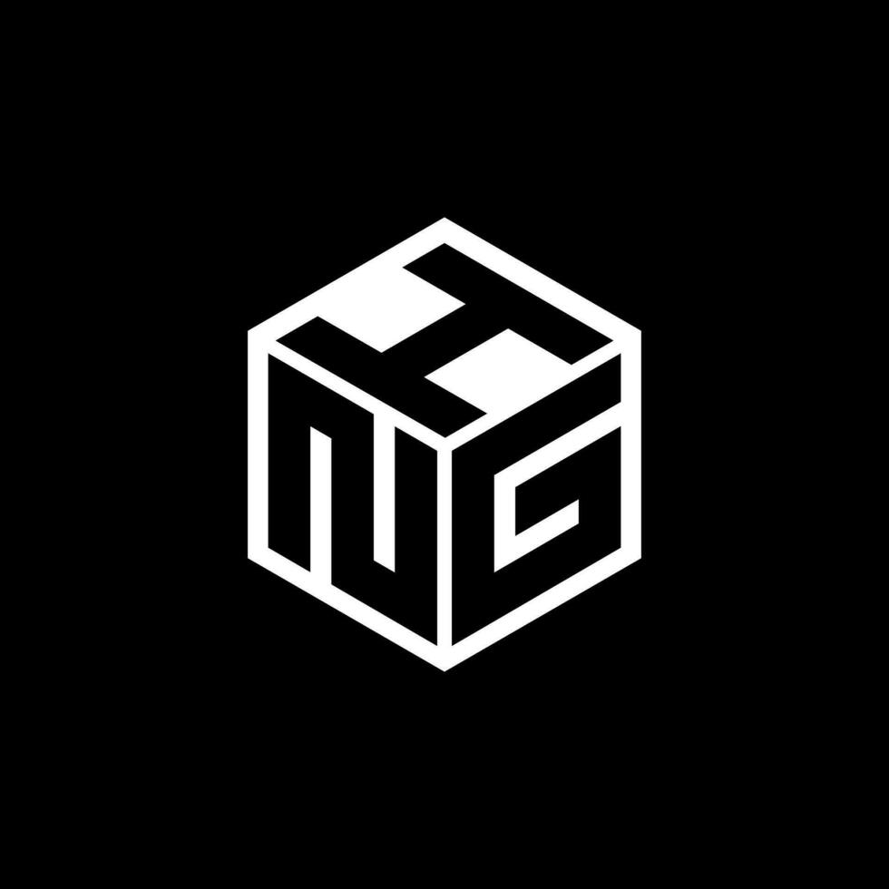 NGH letter logo design in illustration. Vector logo, calligraphy designs for logo, Poster ...