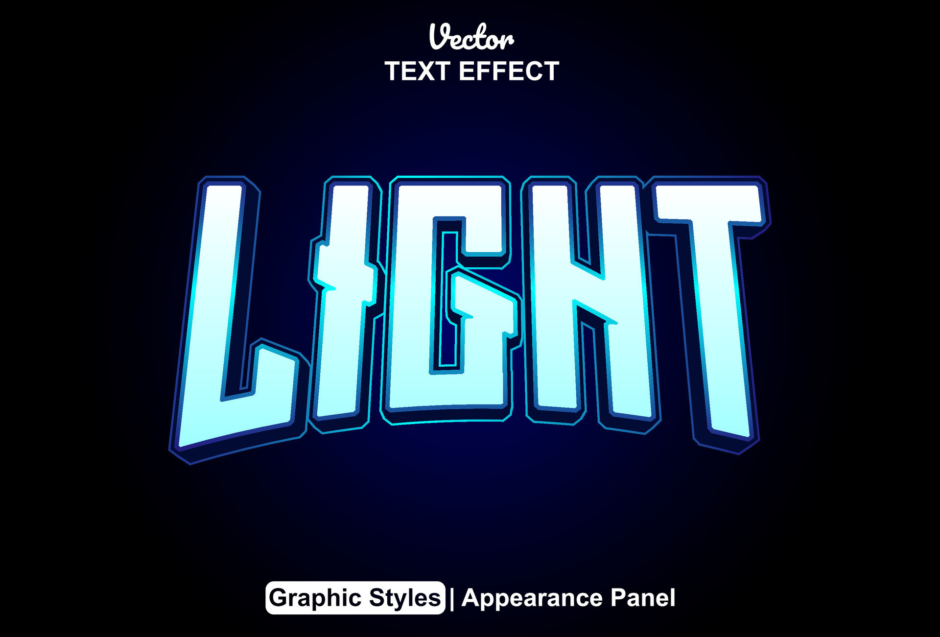 light text effect with blue color graphic style and editable. 26148555 ...