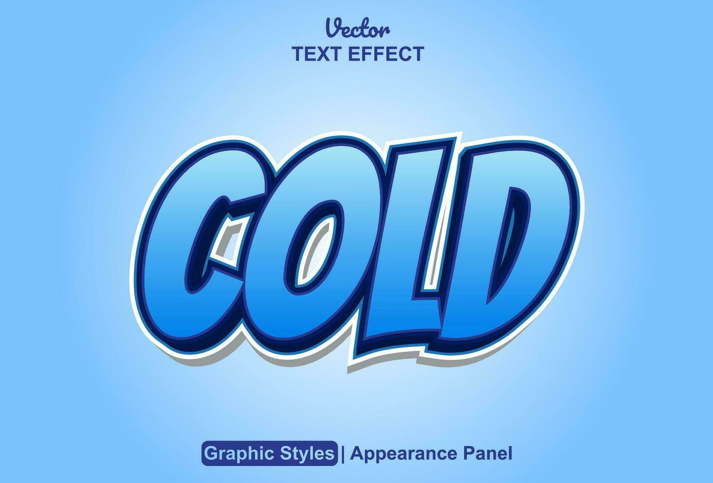 cold text effect with blue graphic style and editable. 26148562 Vector Art at Vecteezy
