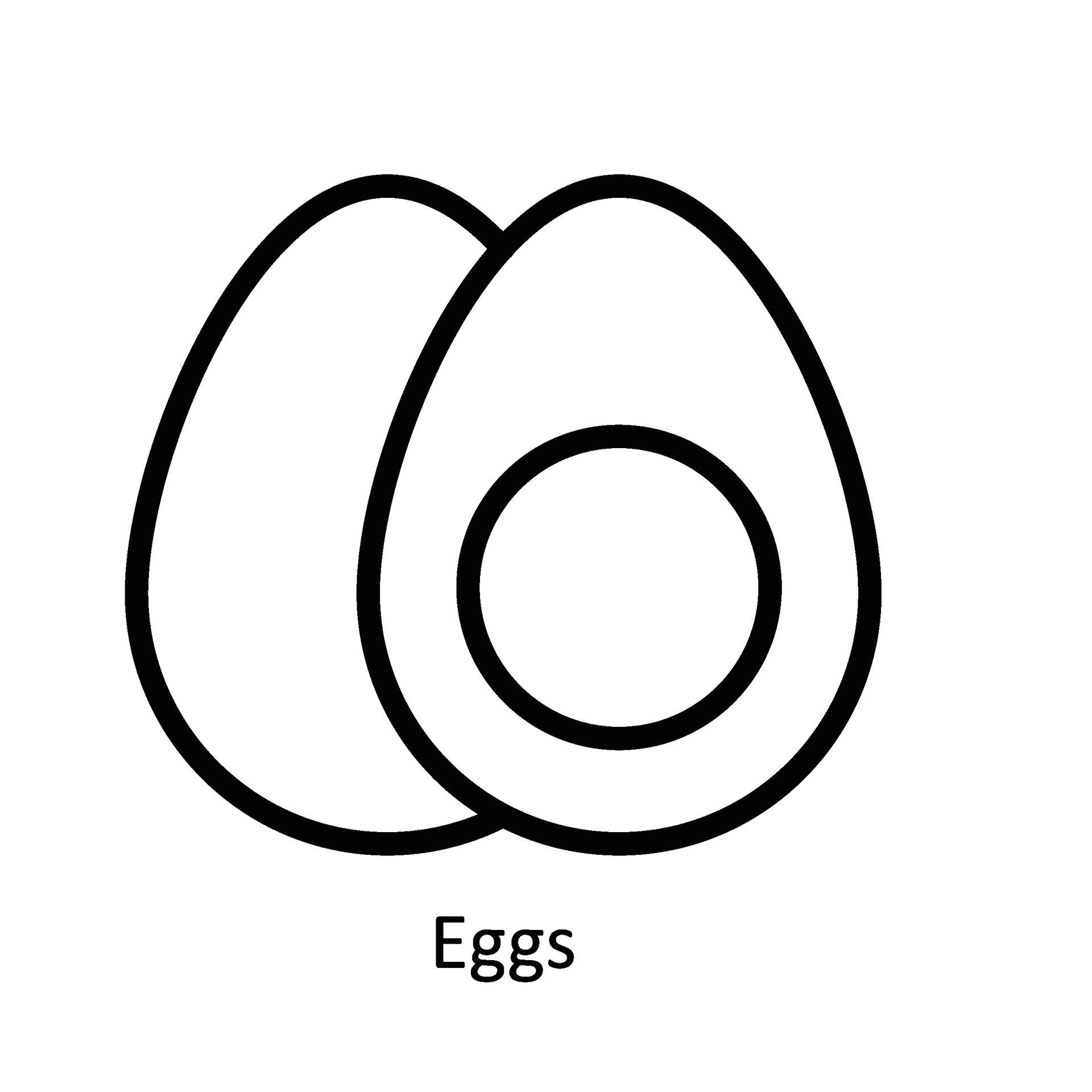 Eggs Vector outline Icon Design illustration. Nature and ecology Symbol on White background EPS ...