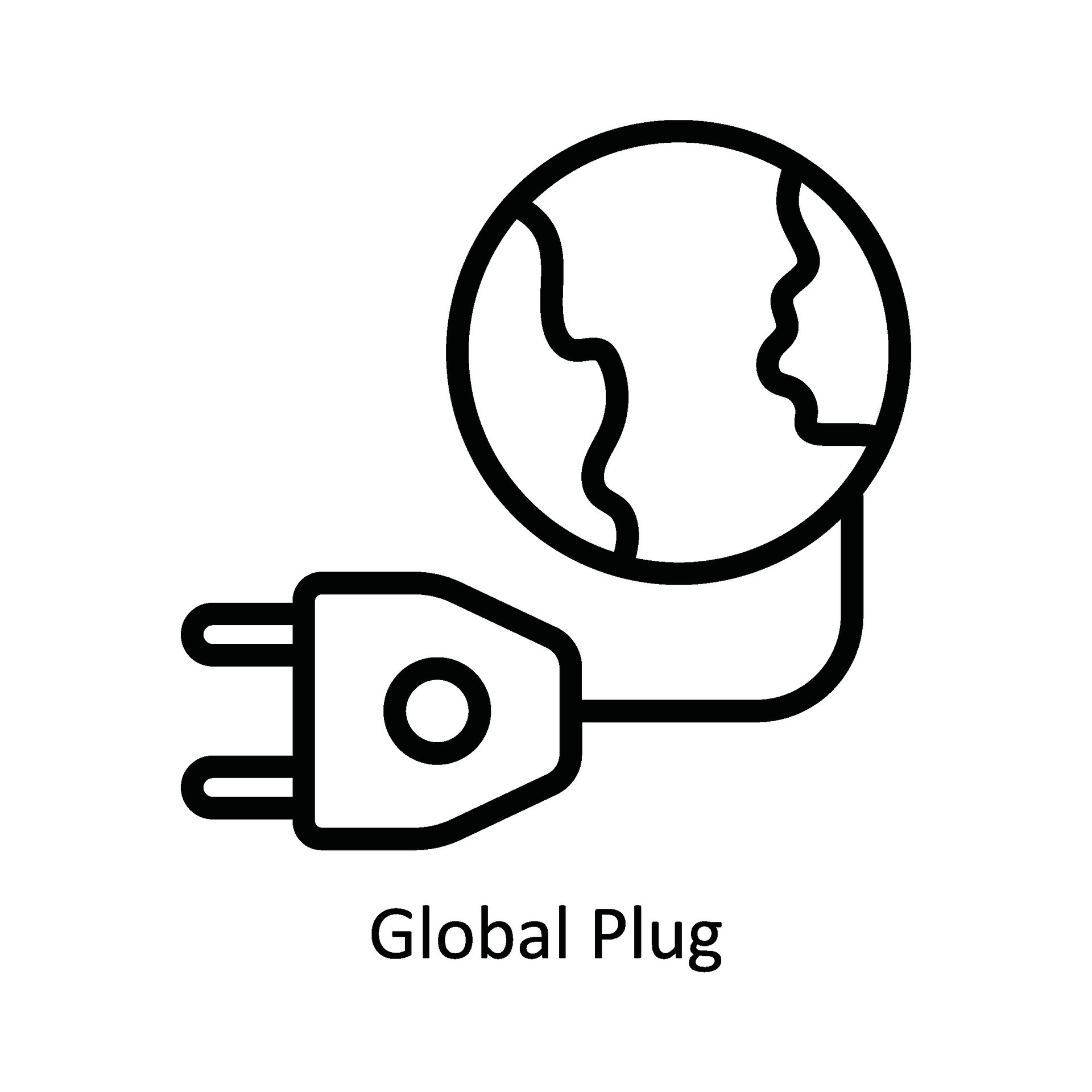 Global Plug Vector outline Icon Design illustration. Nature and ecology ... Global Plug Vector outline Icon Design illustration. Nature and ecology ...