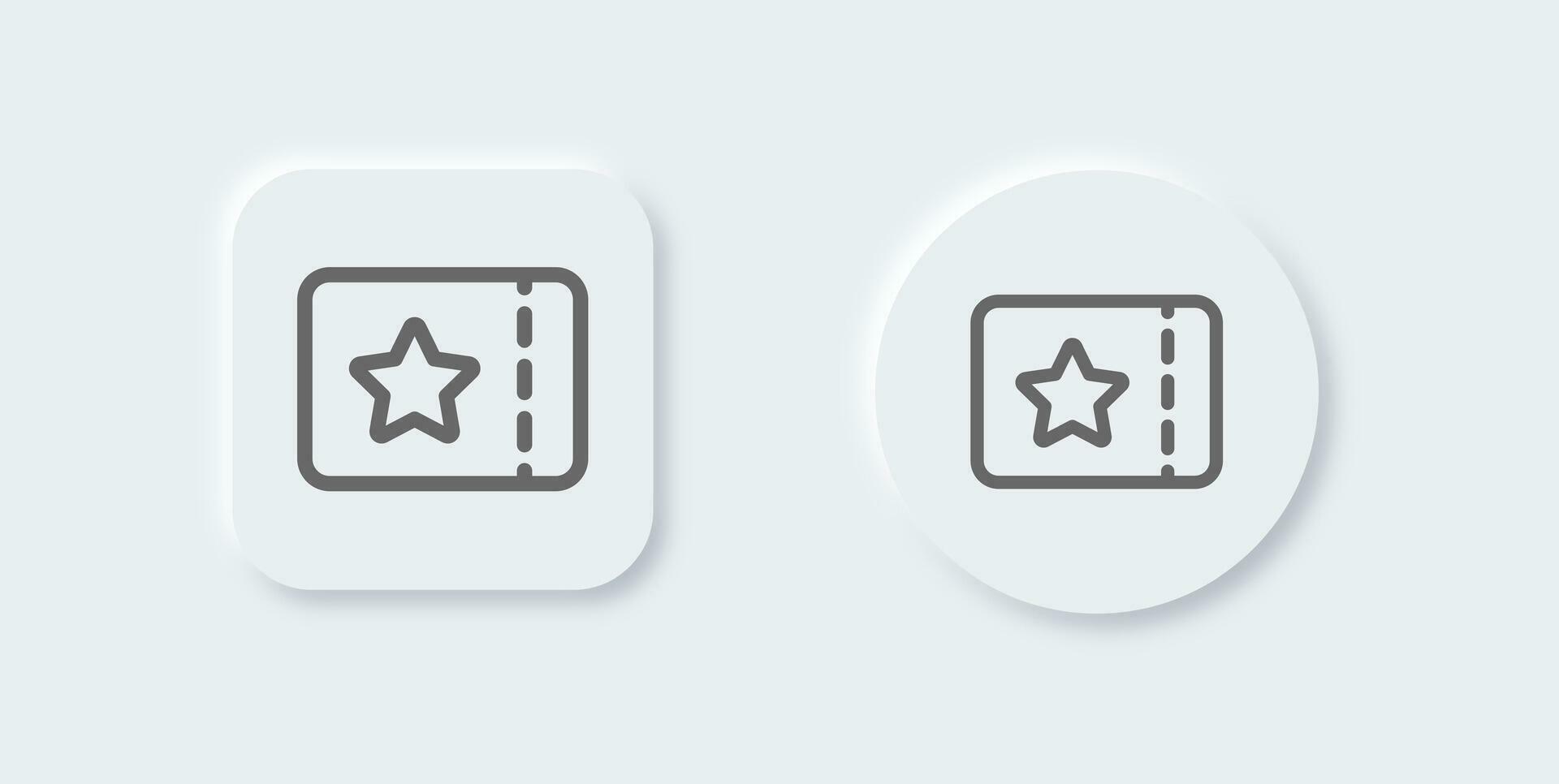Premium Line Icon In Neomorphic Design Style Vip Member Signs Vector