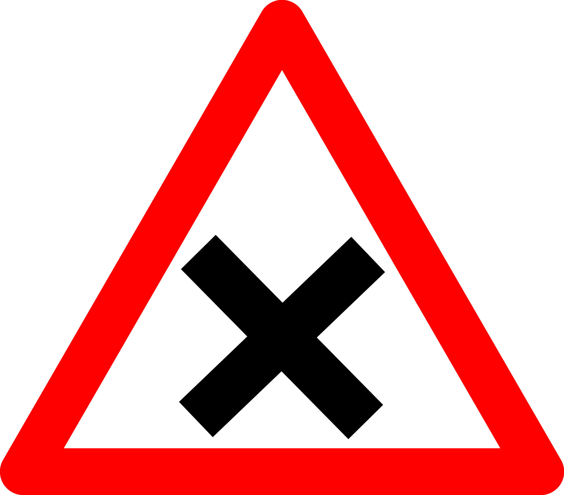 Sign Intersection Equivalent Roads Warning Sign Crossing Equivalent sign-intersection-equivalent-roads-warning-sign-crossing-equivalent