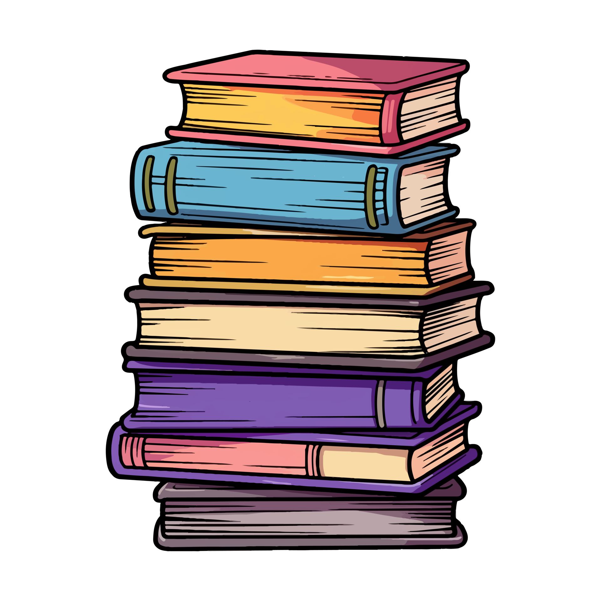 mano dibujado pila de libros, pegatina de un dibujos animados apilar de ... mano dibujado pila de libros, pegatina de un dibujos animados apilar de ...