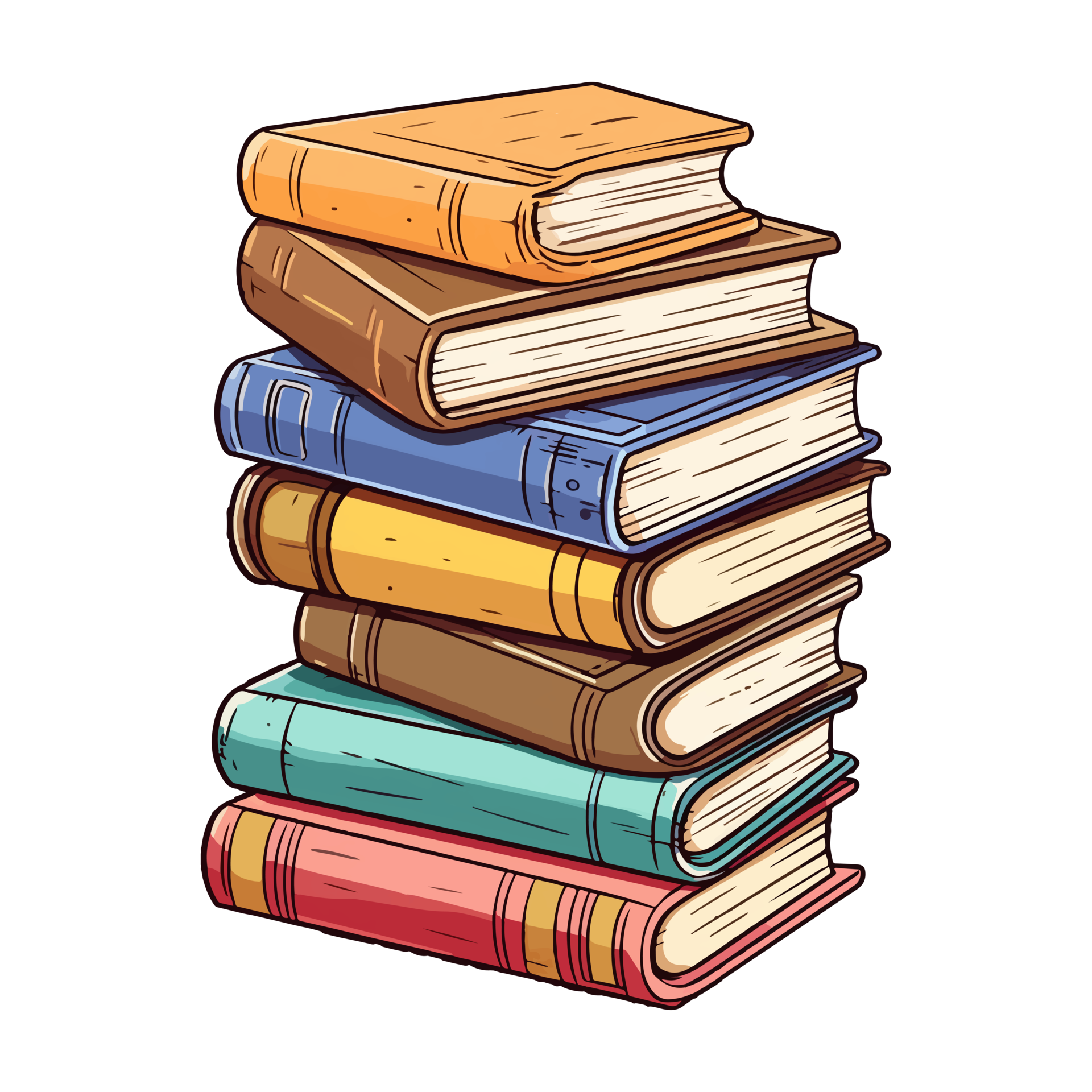 mano dibujado pila de libros, pegatina de un dibujos animados apilar de ... mano dibujado pila de libros, pegatina de un dibujos animados apilar de ...