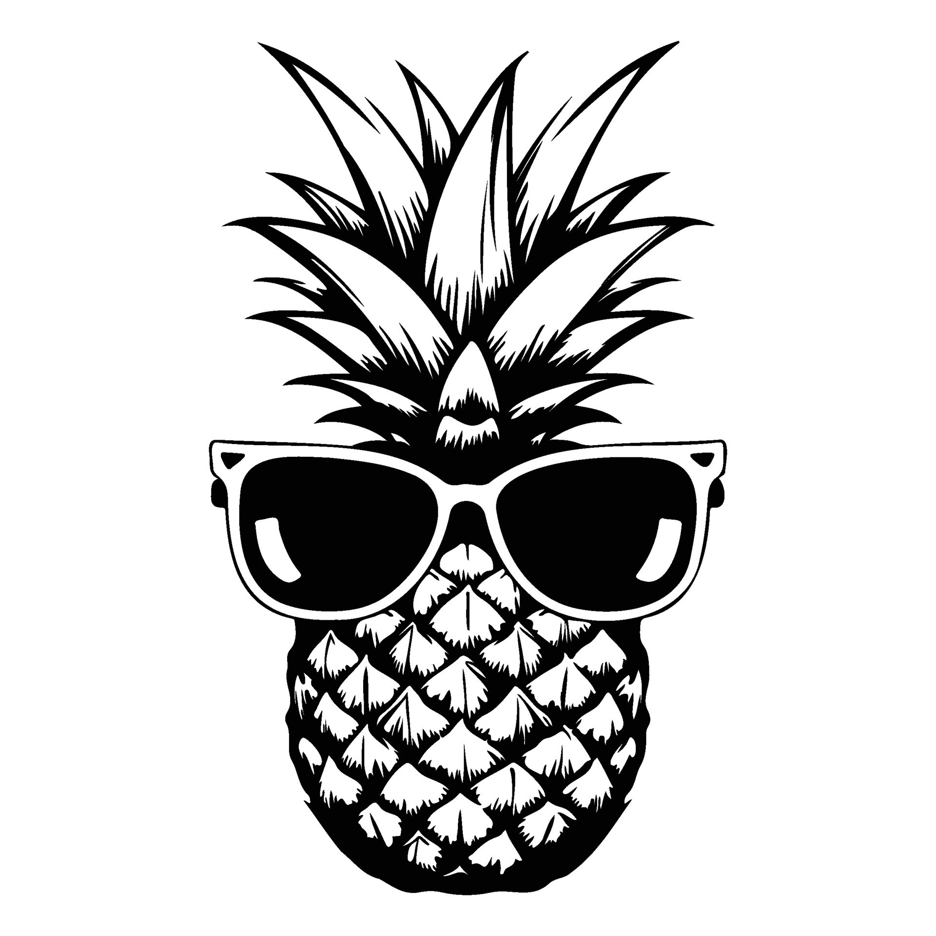 pineapple wearing sunglasses, Summer Pineapple 26159155 Vector Art at ...