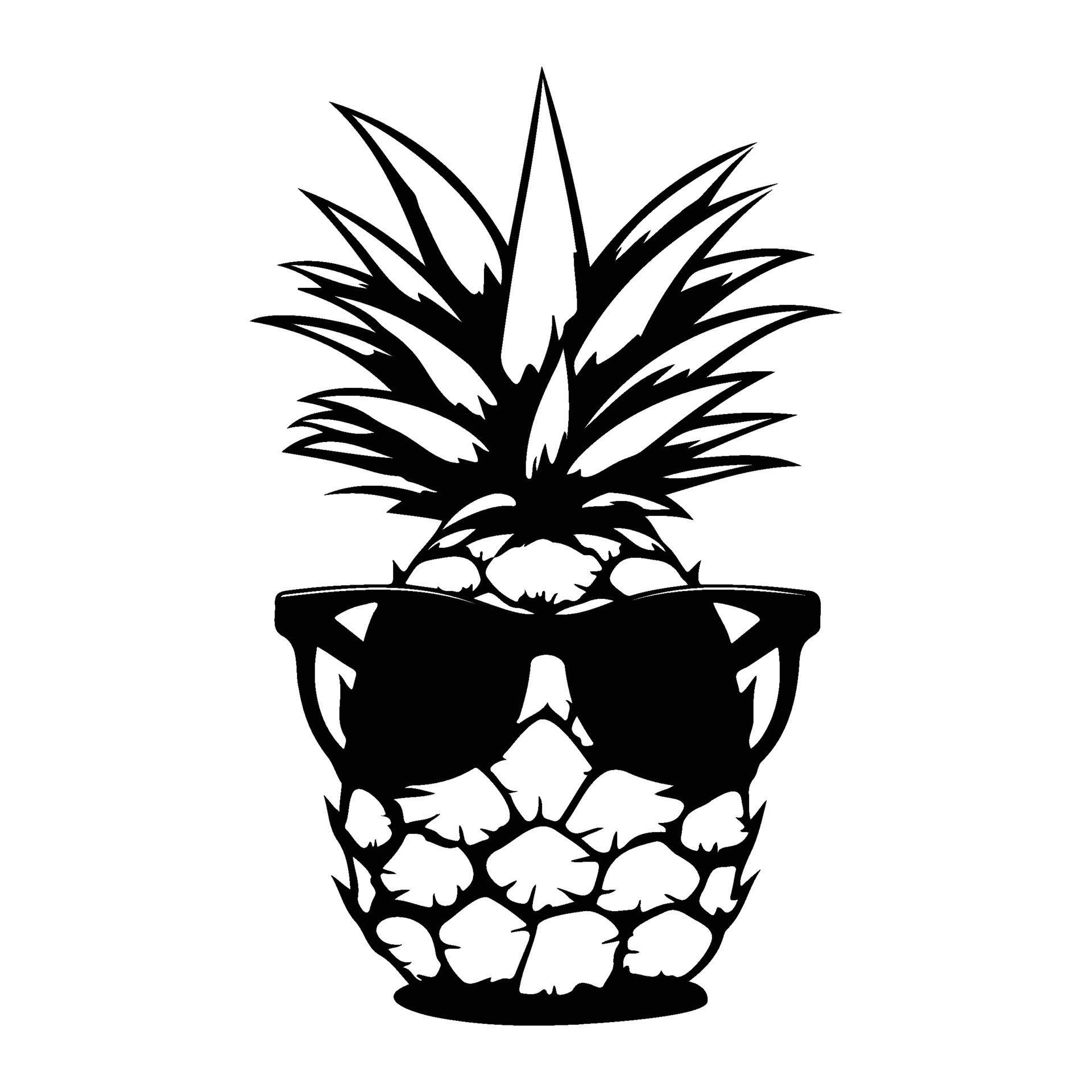 pineapple wearing sunglasses, Summer Pineapple 26159157 Vector Art at ...